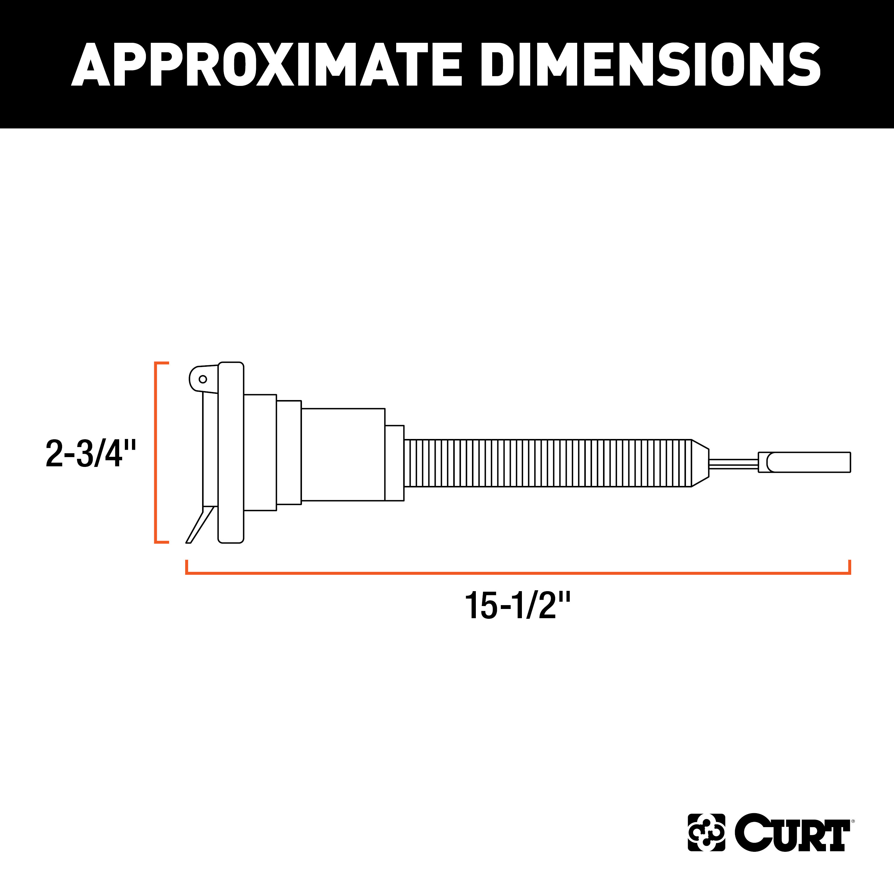 CURT 57184 Electrical Adapter (4-Way Flat Vehicle to 7-Way RV Blade ...