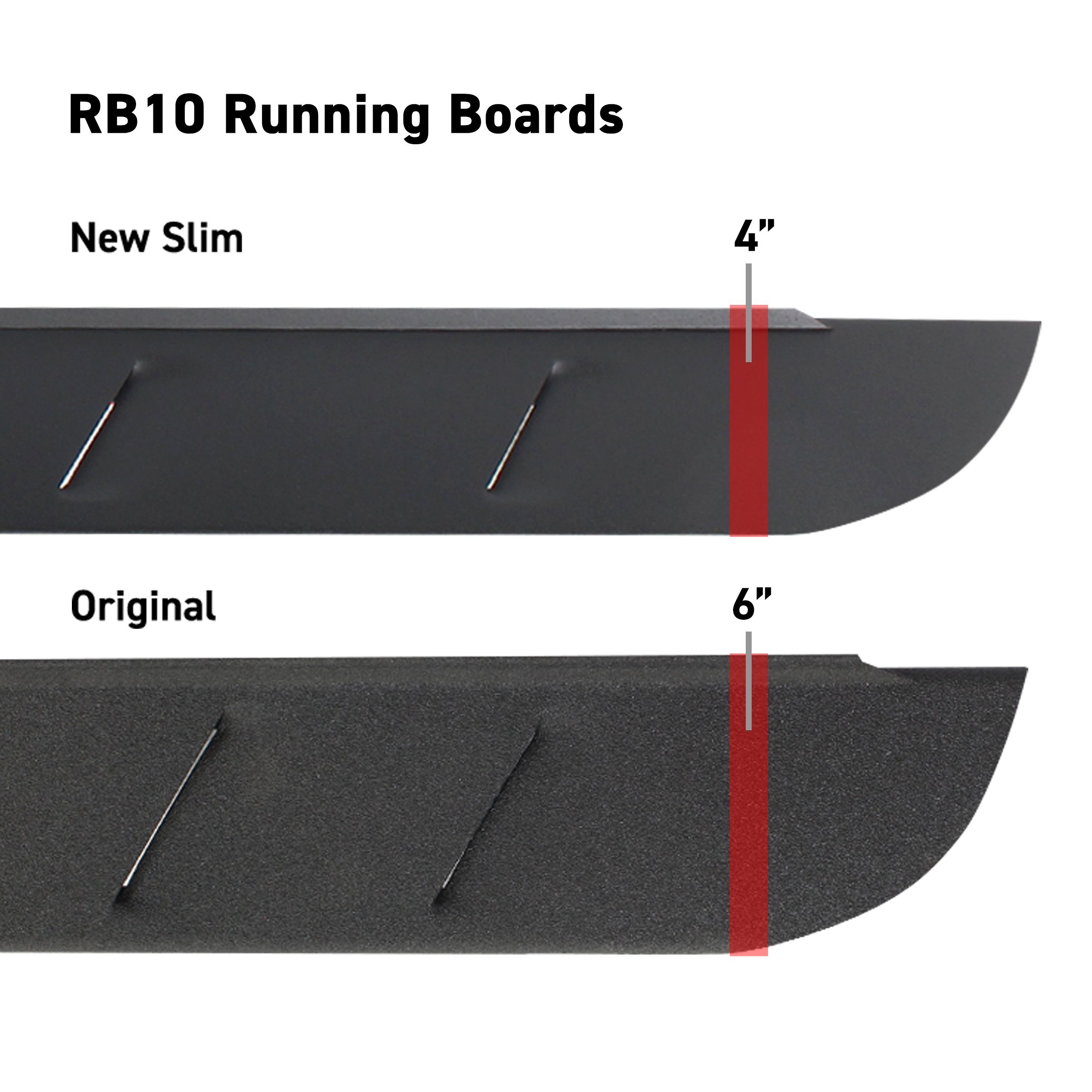 Go Rhino 63492748ST RB10 Slim Running boards - Complete Kit: RB10 Slim ...