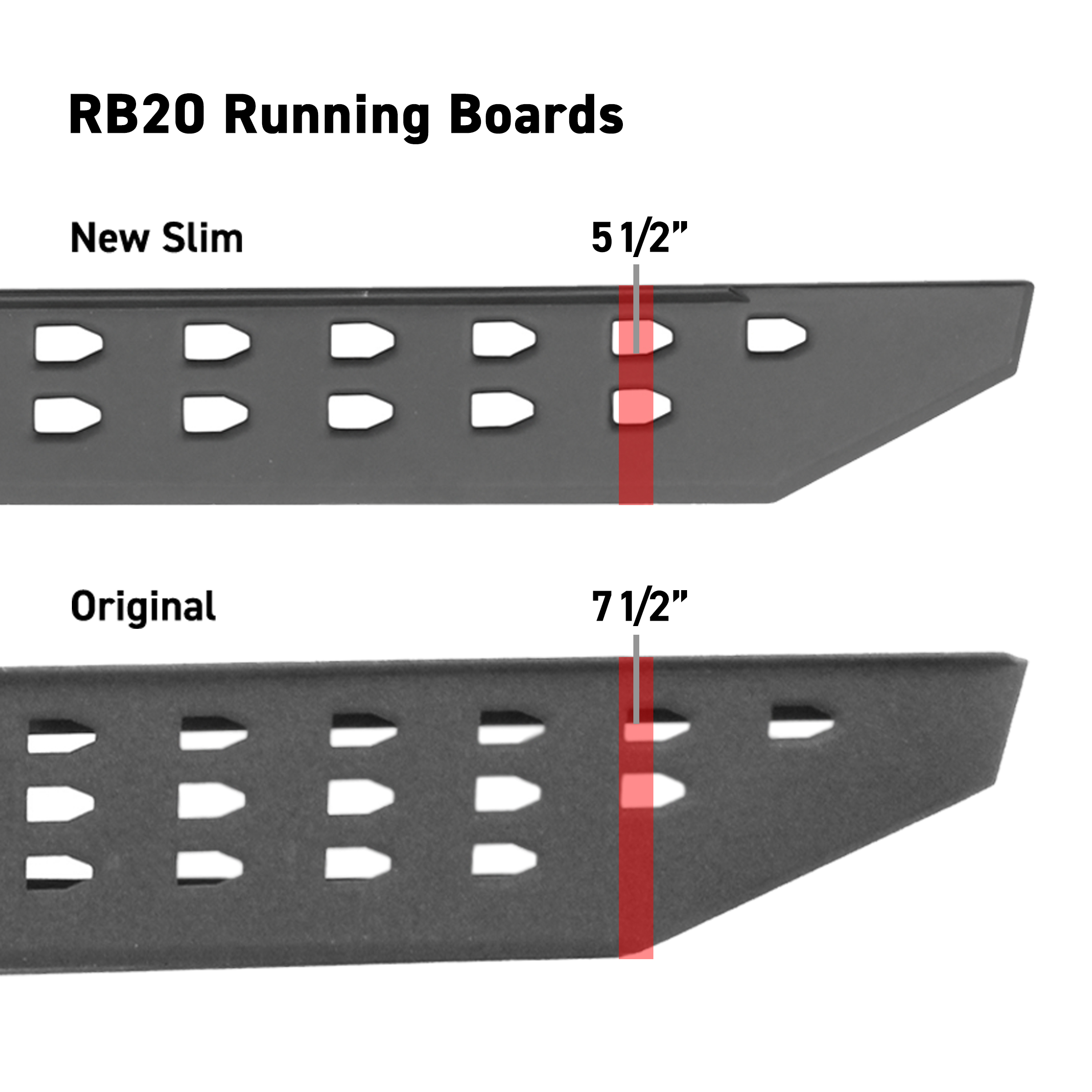 Go Rhino 69404280ST RB20 Slim Running boards - Complete Kit: RB20 Slim ...