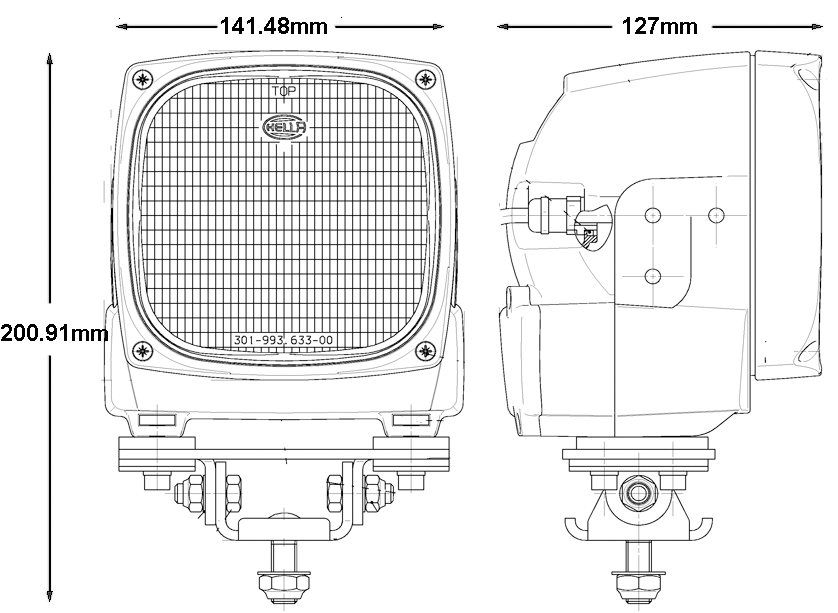 Hella Inc 996242501 AS300 Xenon Work Lamp with integrated Ballast (CR)