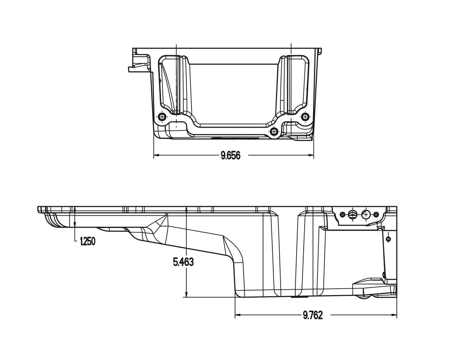 Holley 302-2 OIL PAN, LS RETROFIT, GEN 1 F-BODY