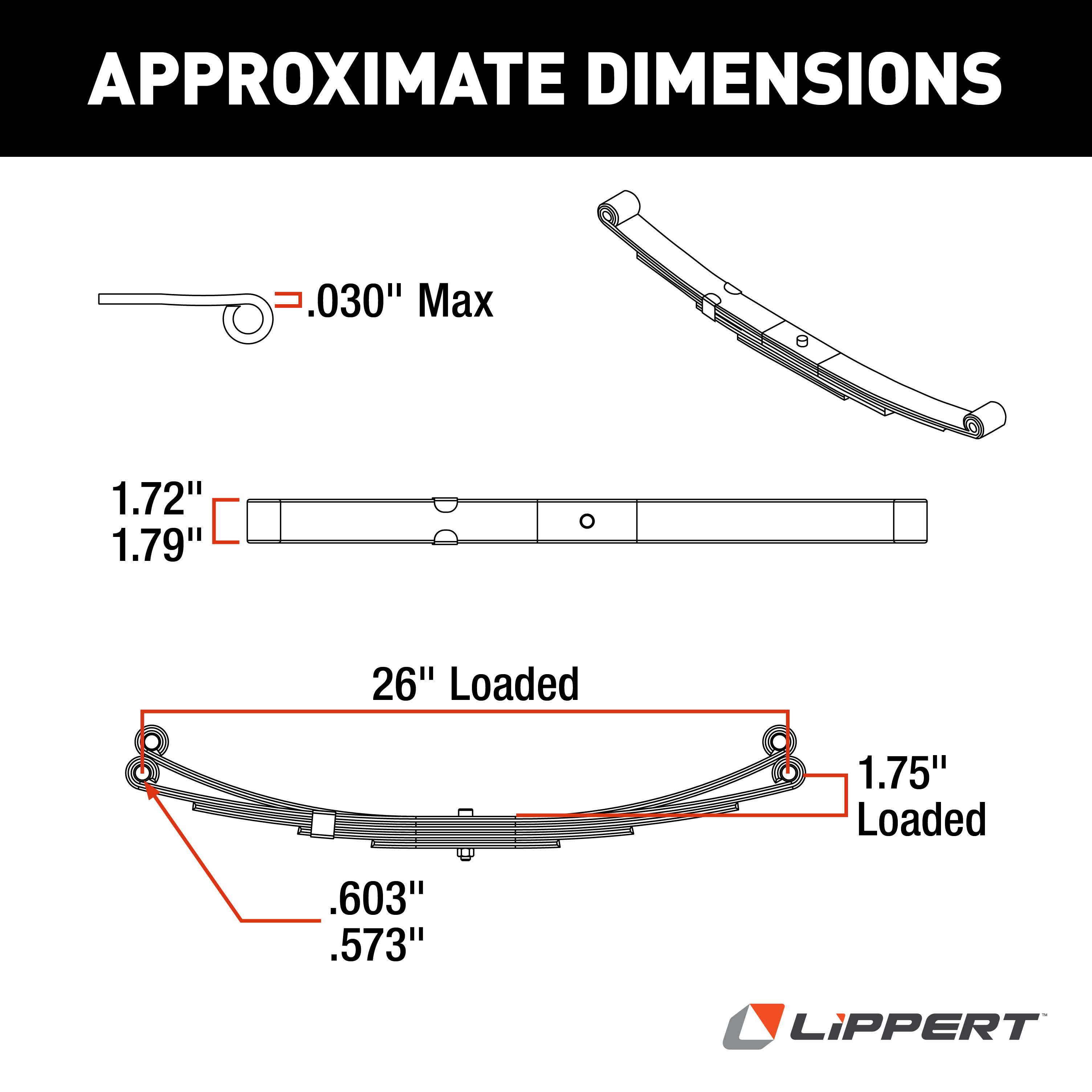 Lippert Components 124903L Lippert Replacement Leaf Spring for Trailer ...