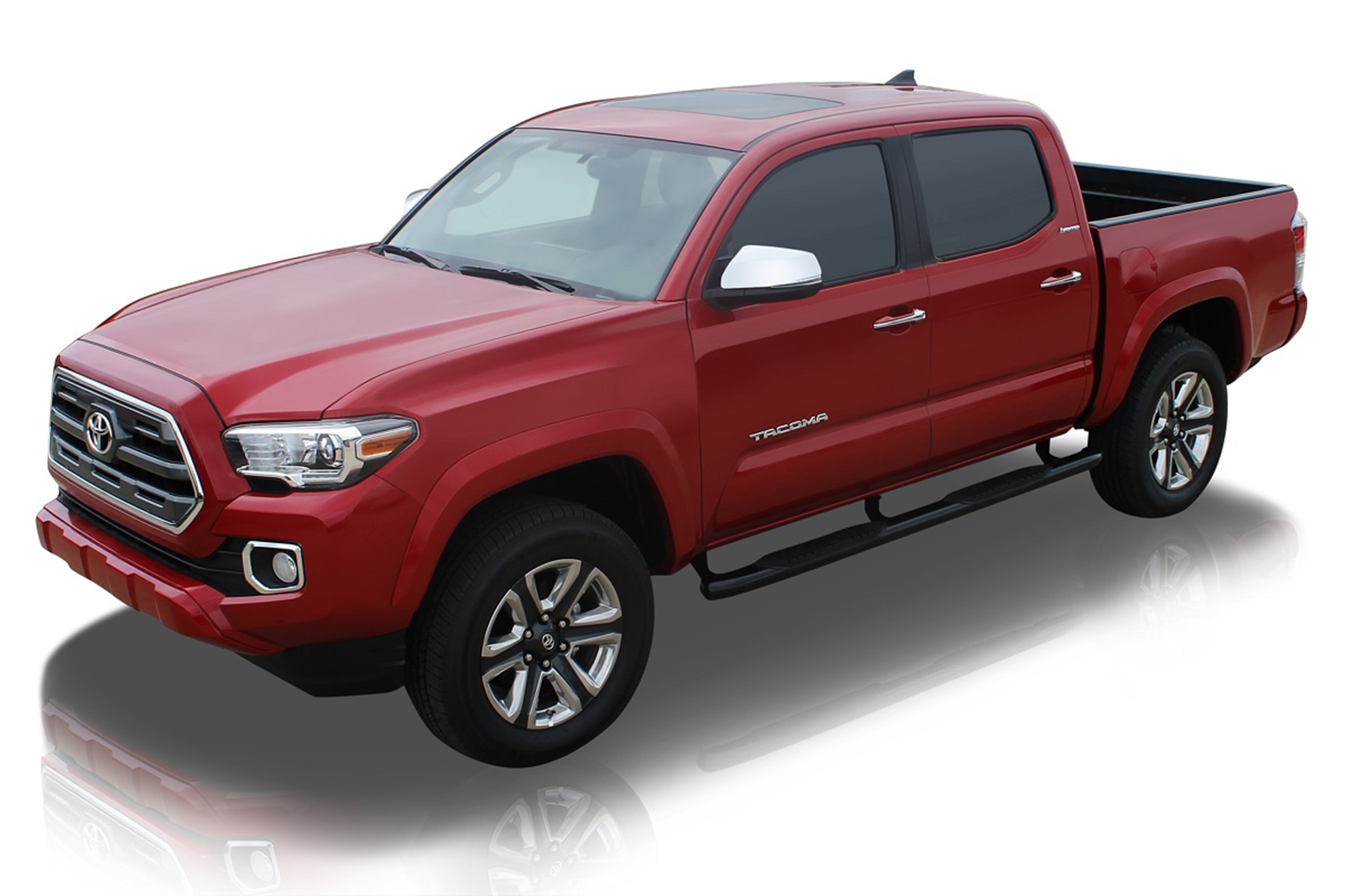 Raptor Series 1504-0281B 4 OE Style Curved Oval Step Bars Black E-Coated