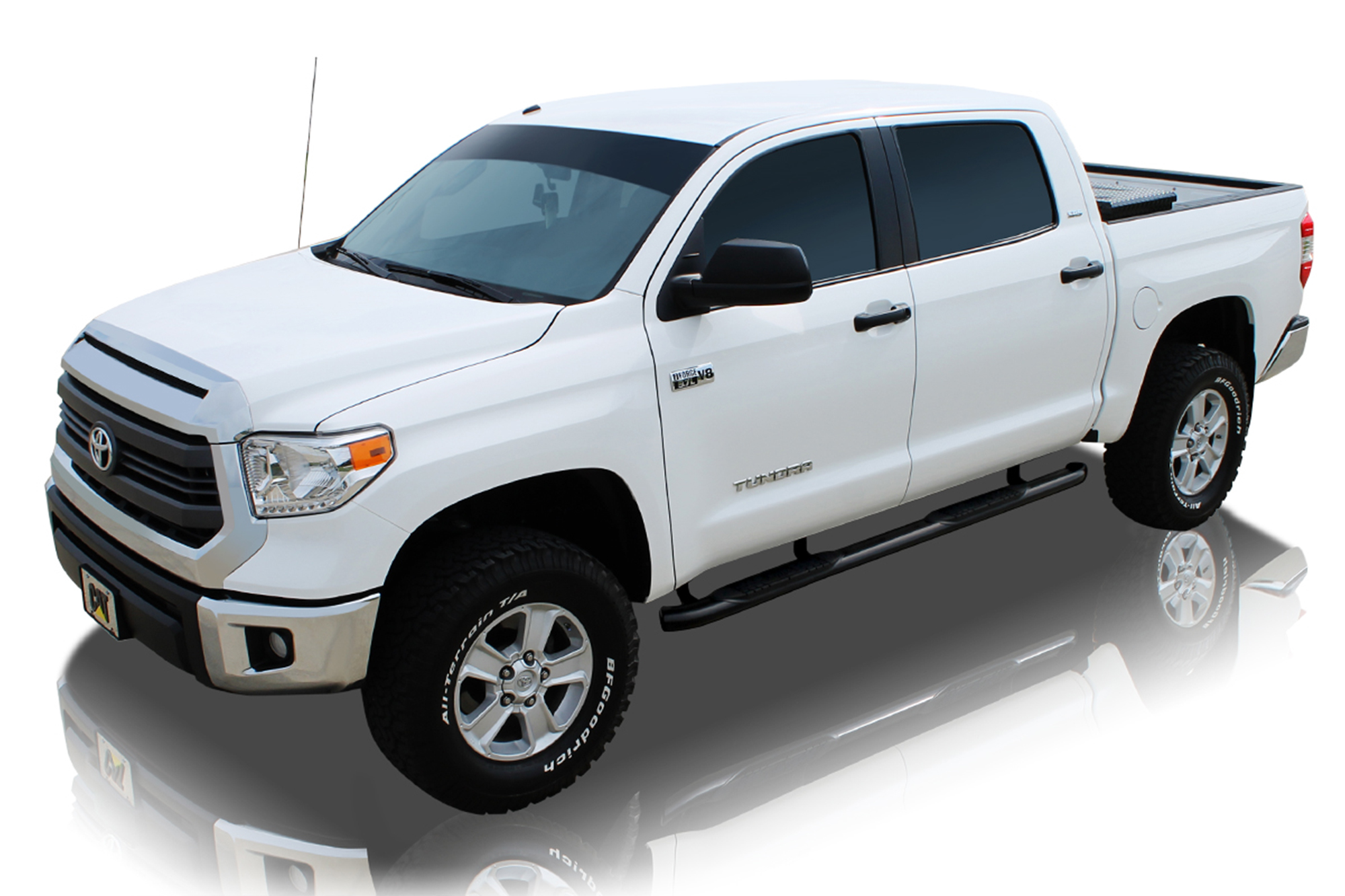 Raptor Series 1504-0281B 4 OE Style Curved Oval Step Bars Black E-Coated