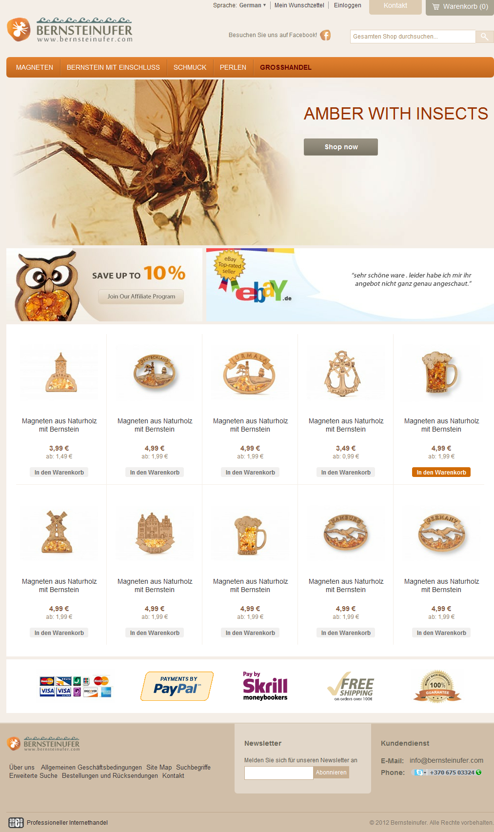 Bernsteinufer Ecommerce Website - adeo web solution | Aciety