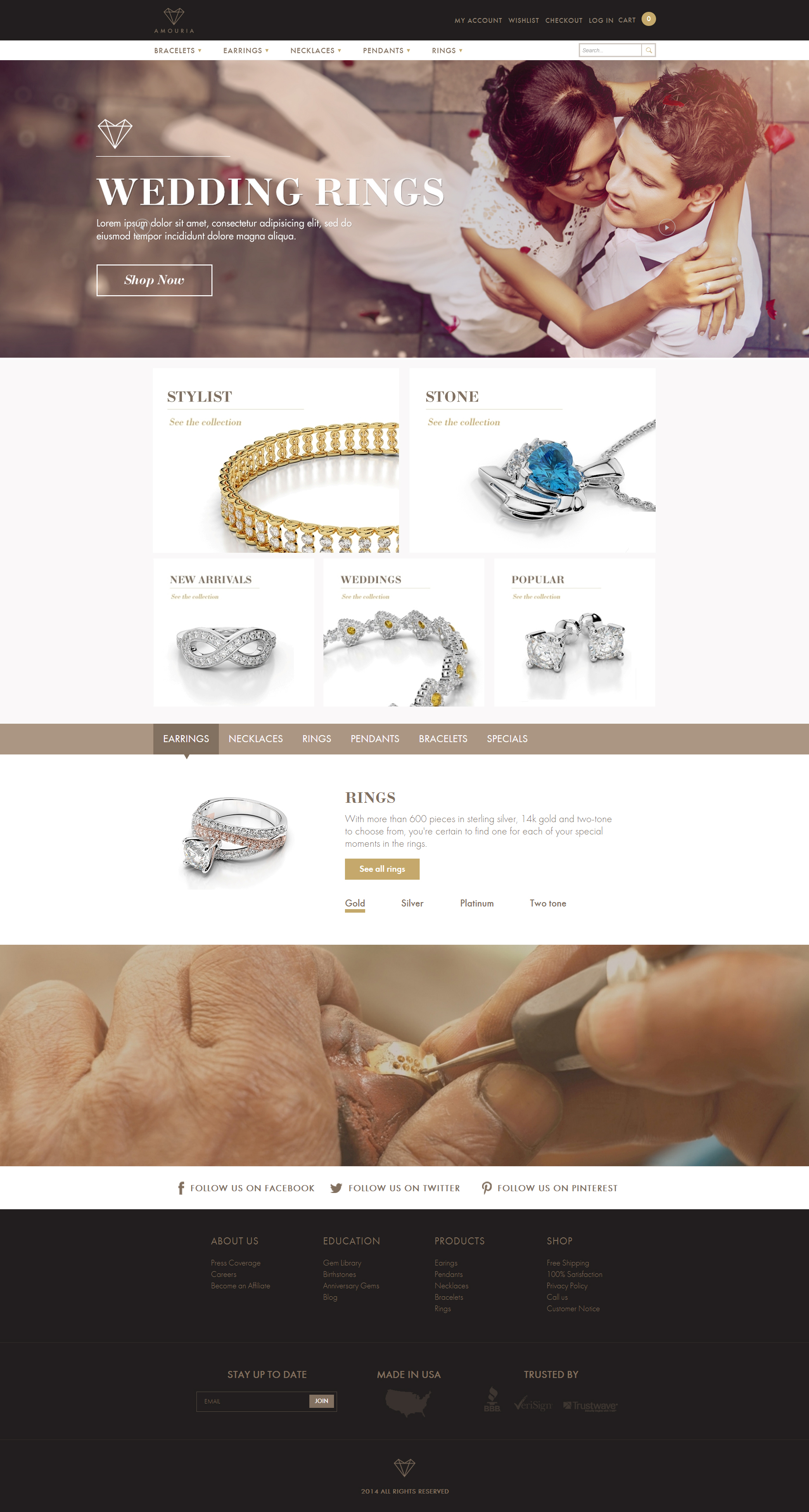 Amouria is a new American online Jewelry shop - BelVG solution | Aciety