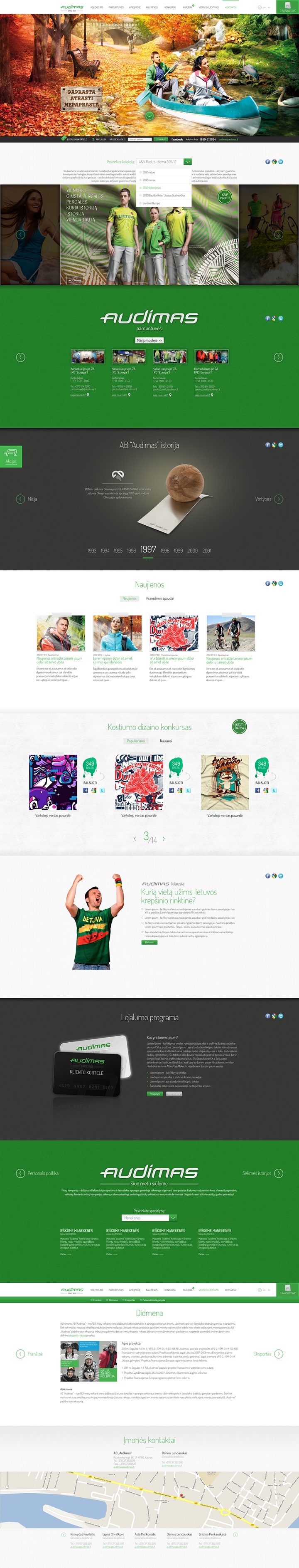 Audimas website - adeo web solution - Aciety