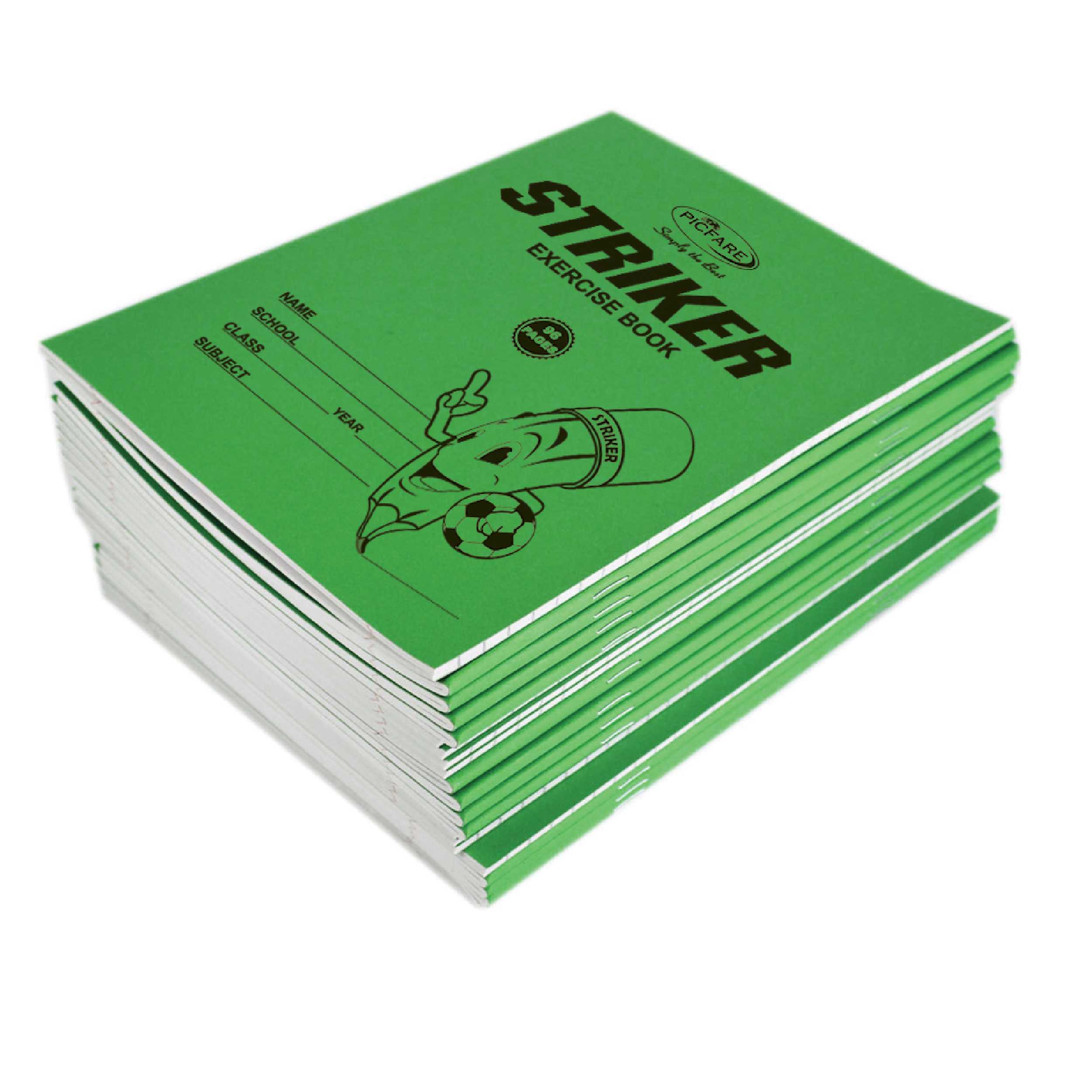 NEW STRIKER EX.BOOKS 96 PGS S/L A4 A DOZEN OF 12 BOOKS - Afriven