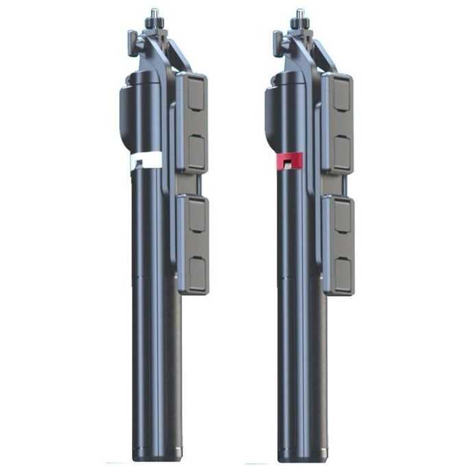 360-Degree Rotating Foldable Bluetooth Selfie Sticks Live Stand, P225 TK -Black - Afriven