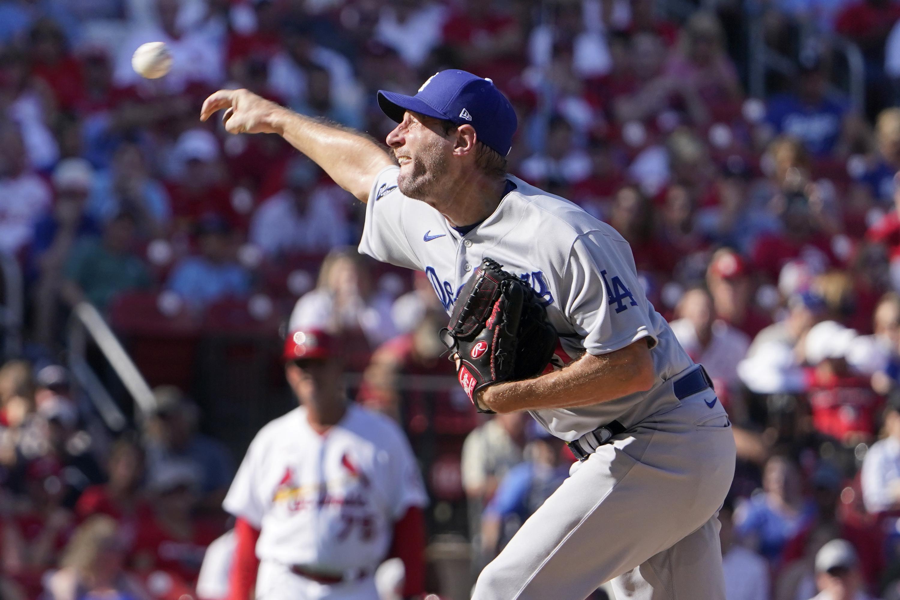 Dodgers' Max Scherzer gets 3,000th K, near perfect game | AP News