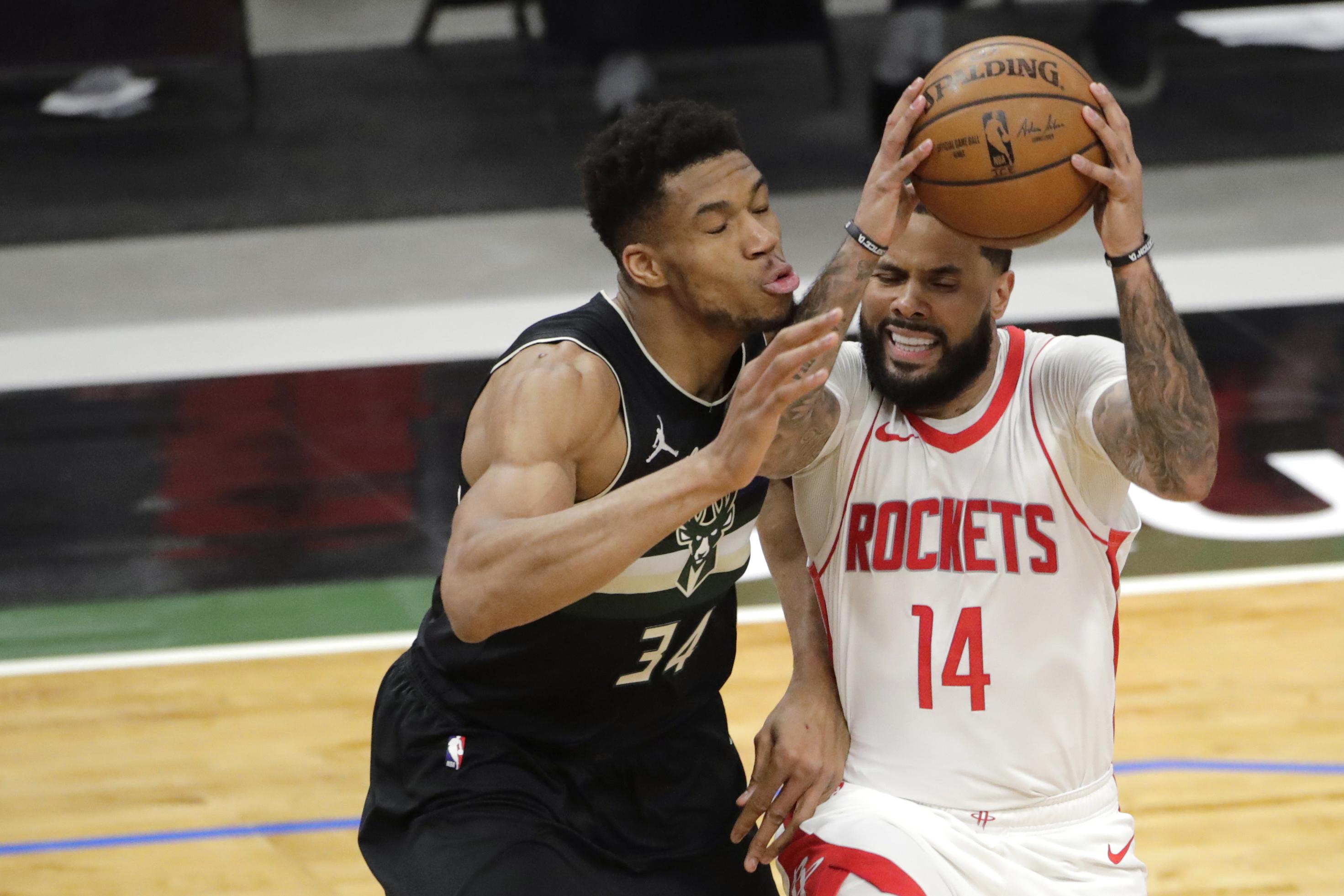 Bucks beat Rockets 141-133, tie Nets for 2nd place in East | AP News
