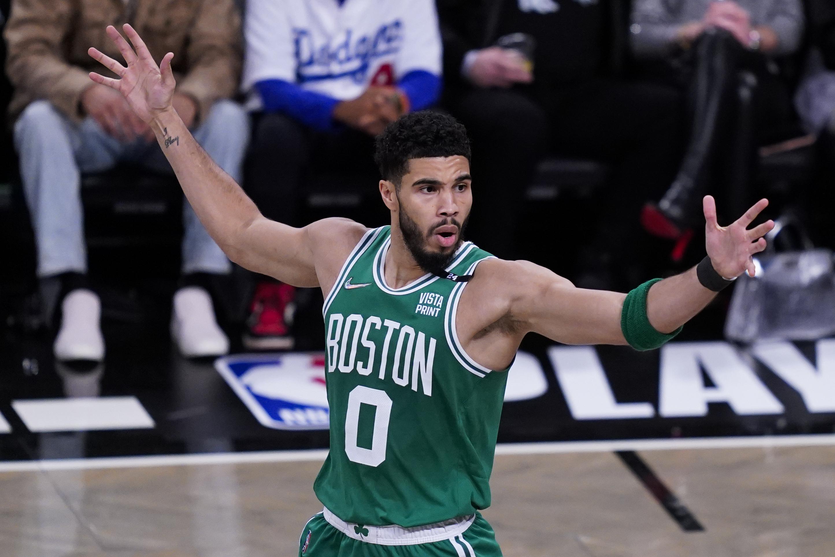 Tatum has 39 points, Celtics beat Nets for 3-0 series lead | AP News