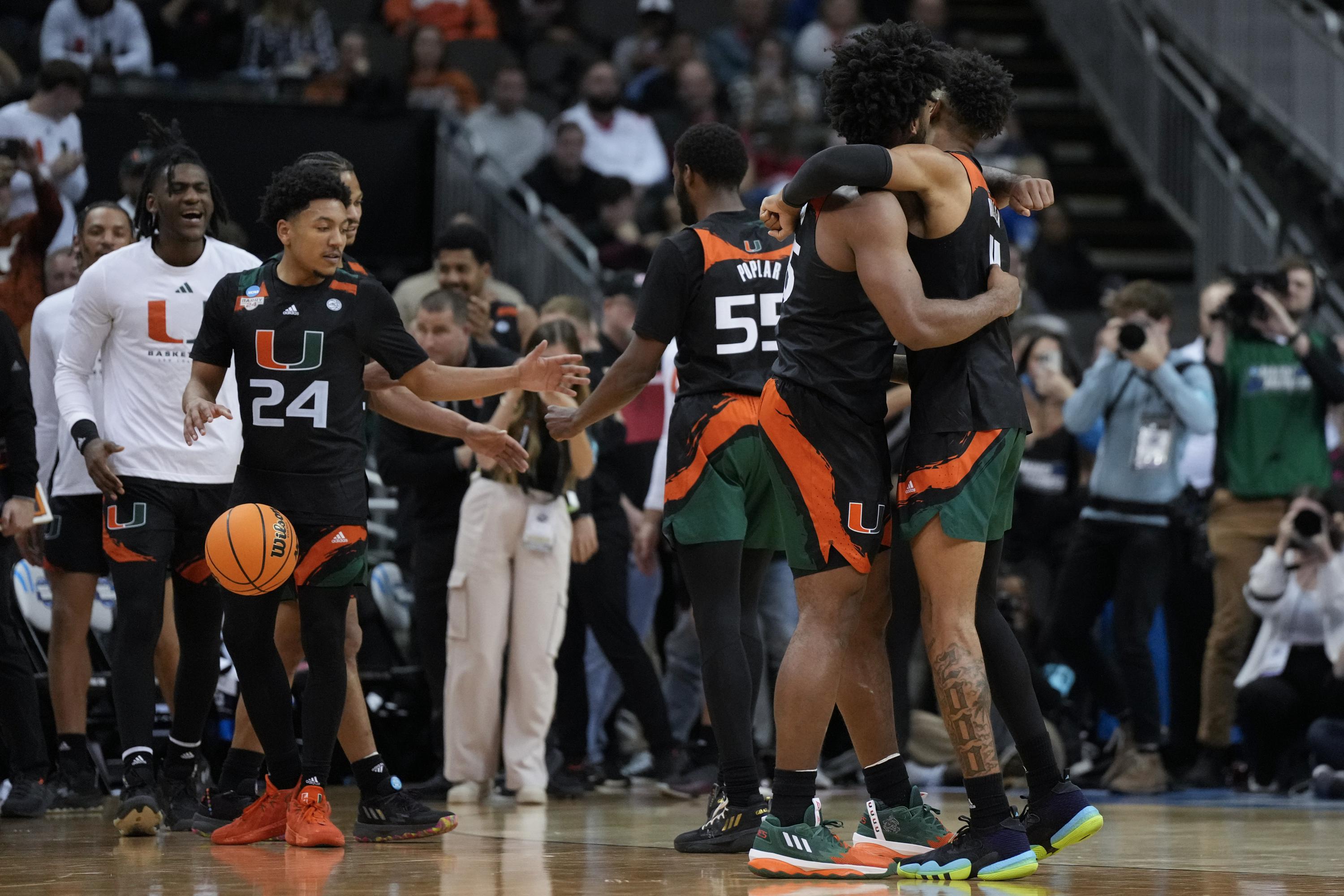 Miami beats No. 1 seed Houston, SDSU ousts 1 seed Alabama | AP News