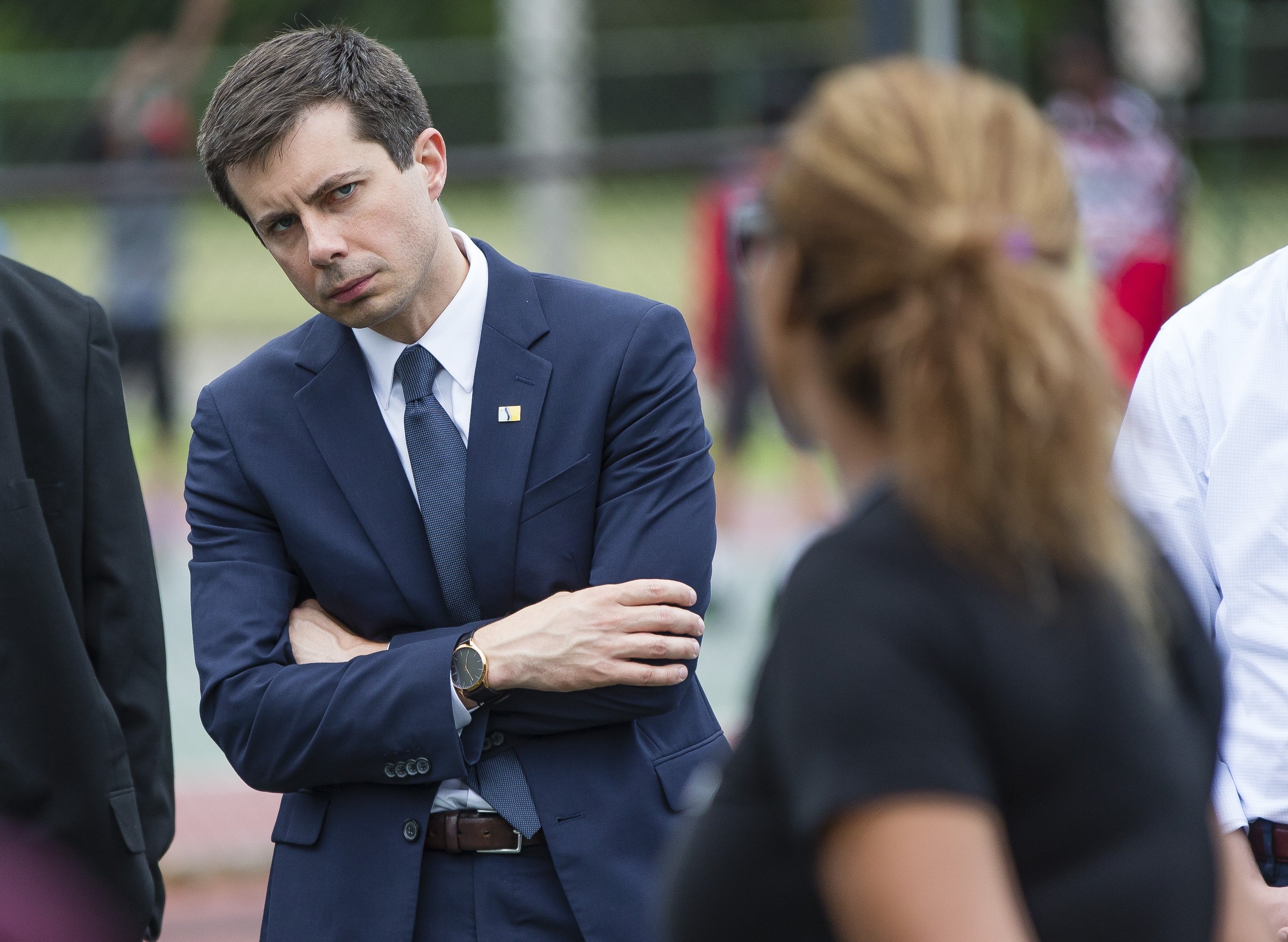 Buttigieg criticized at emotional town hall after shooting | AP News