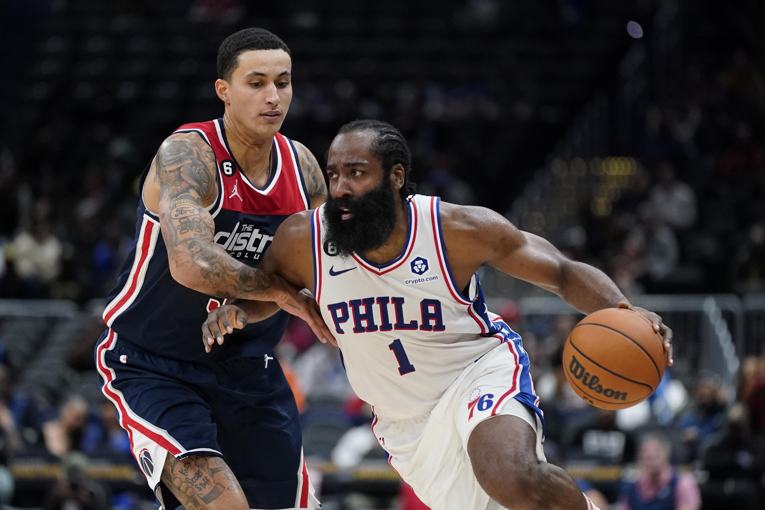 76ers star Harden out a month with right foot tendon strain | AP News