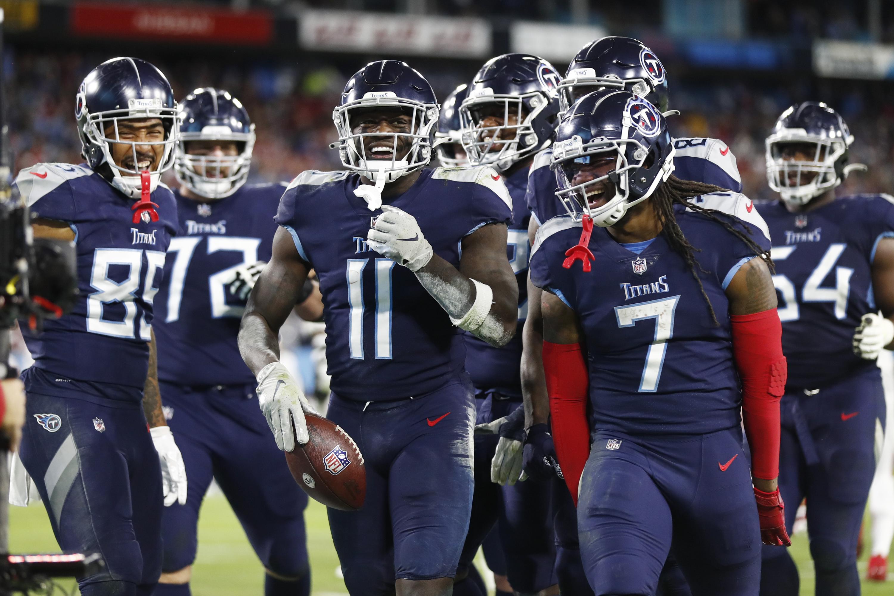 Gritty Titans 1 win from clinching AFC South after big rally | AP News