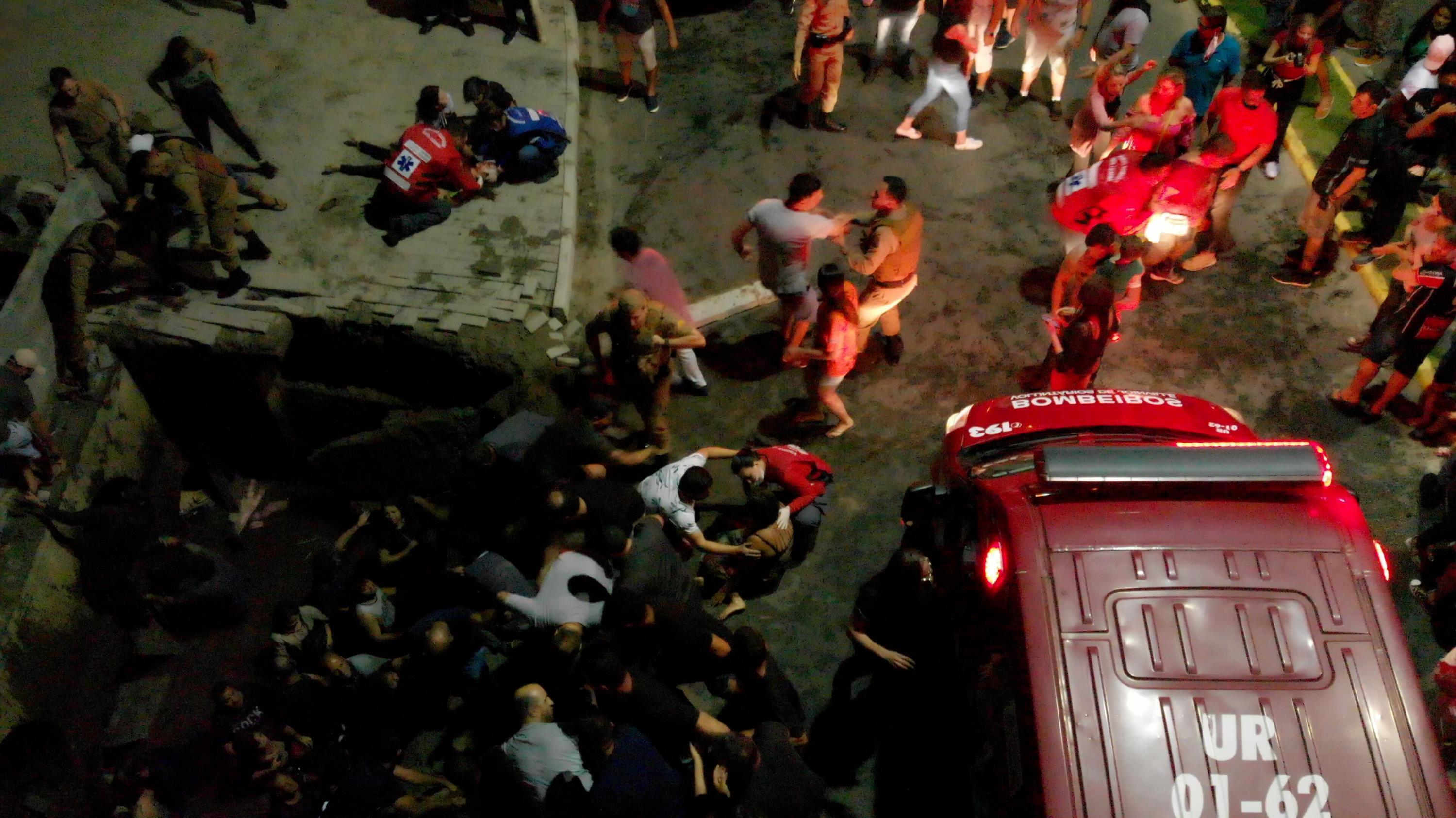33 hurt in Brazil when sidewalk collapses at Christmas event | AP News