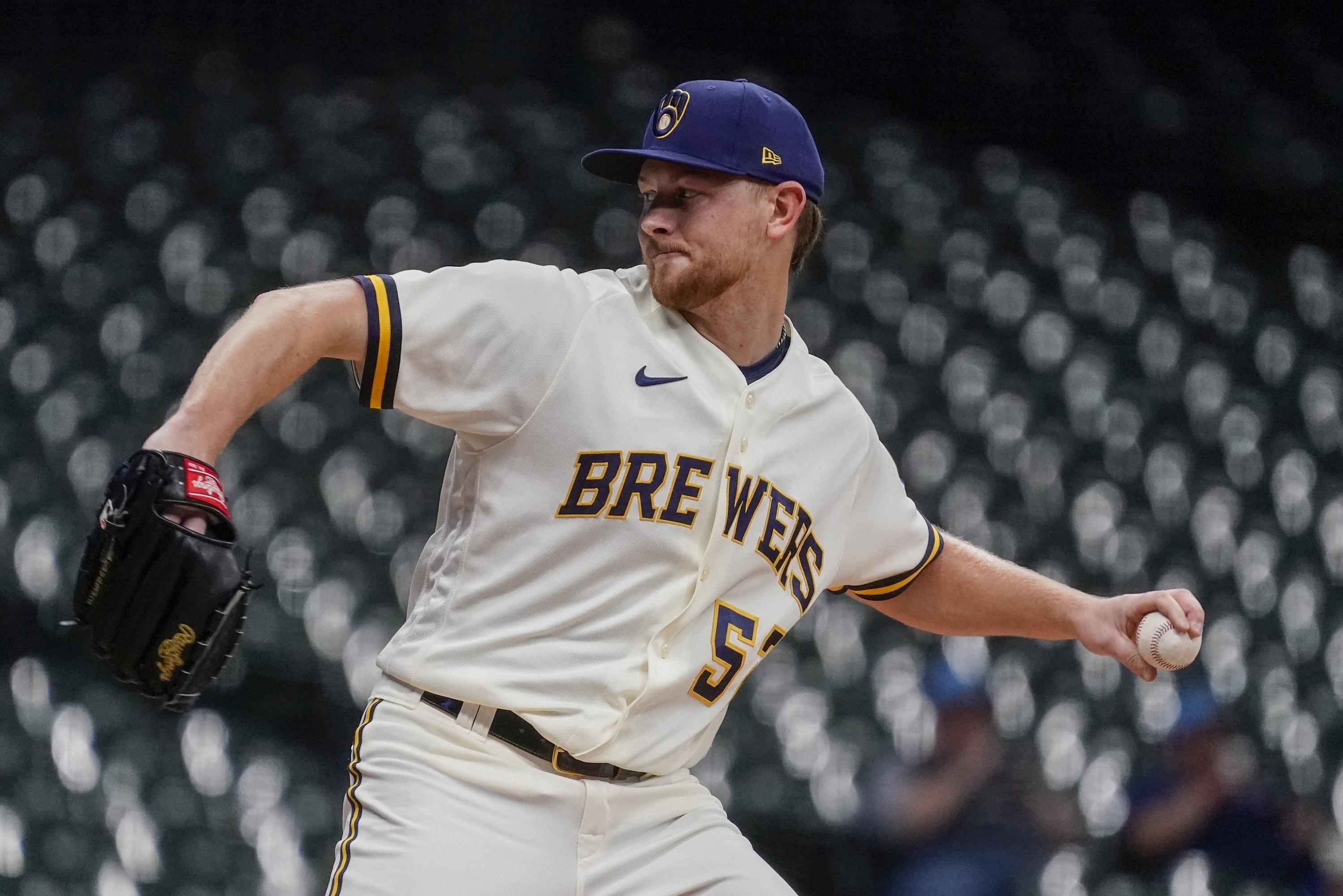 Lauer pitches 6 no-hit innings as Brewers blank D-backs 3-0 | AP News