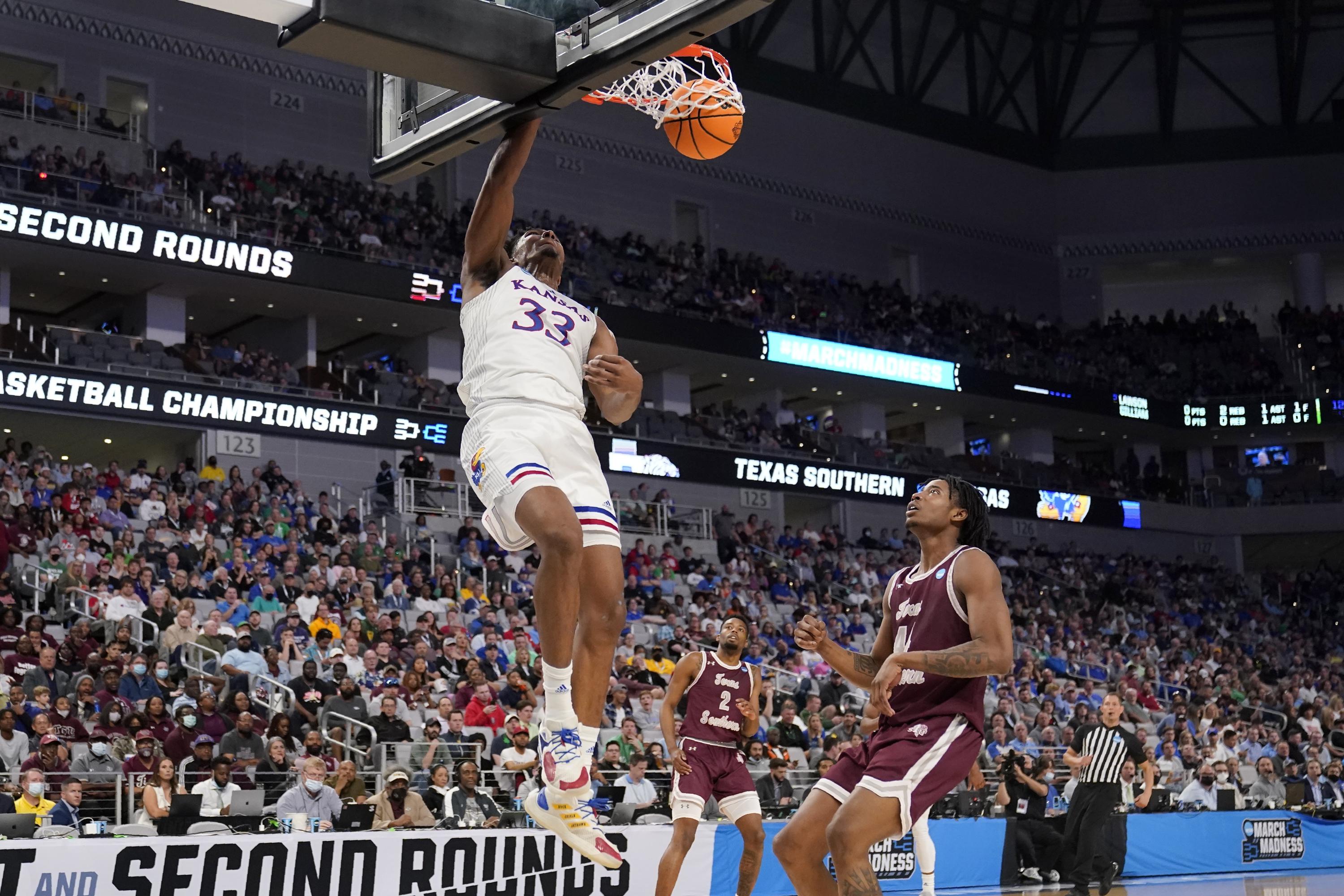 Top seed Kansas opens 50th NCAA with 83-56 win over TSU | AP News