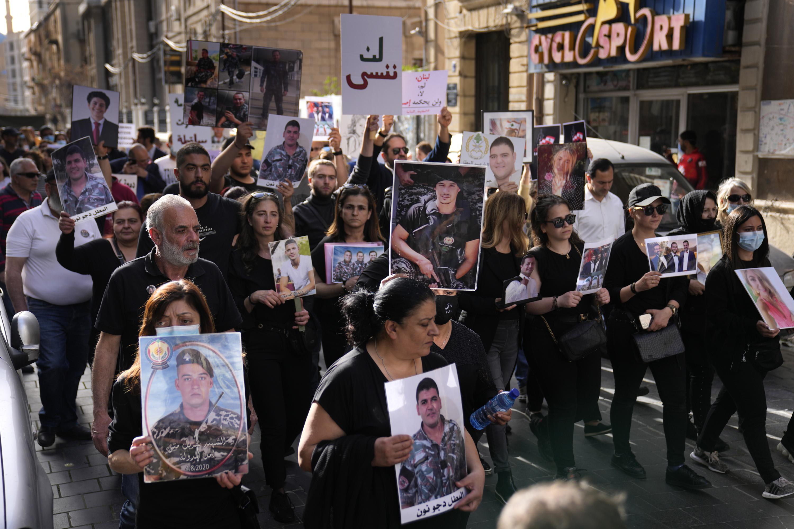 Families of Beirut port blast victims mark 20 months | AP News