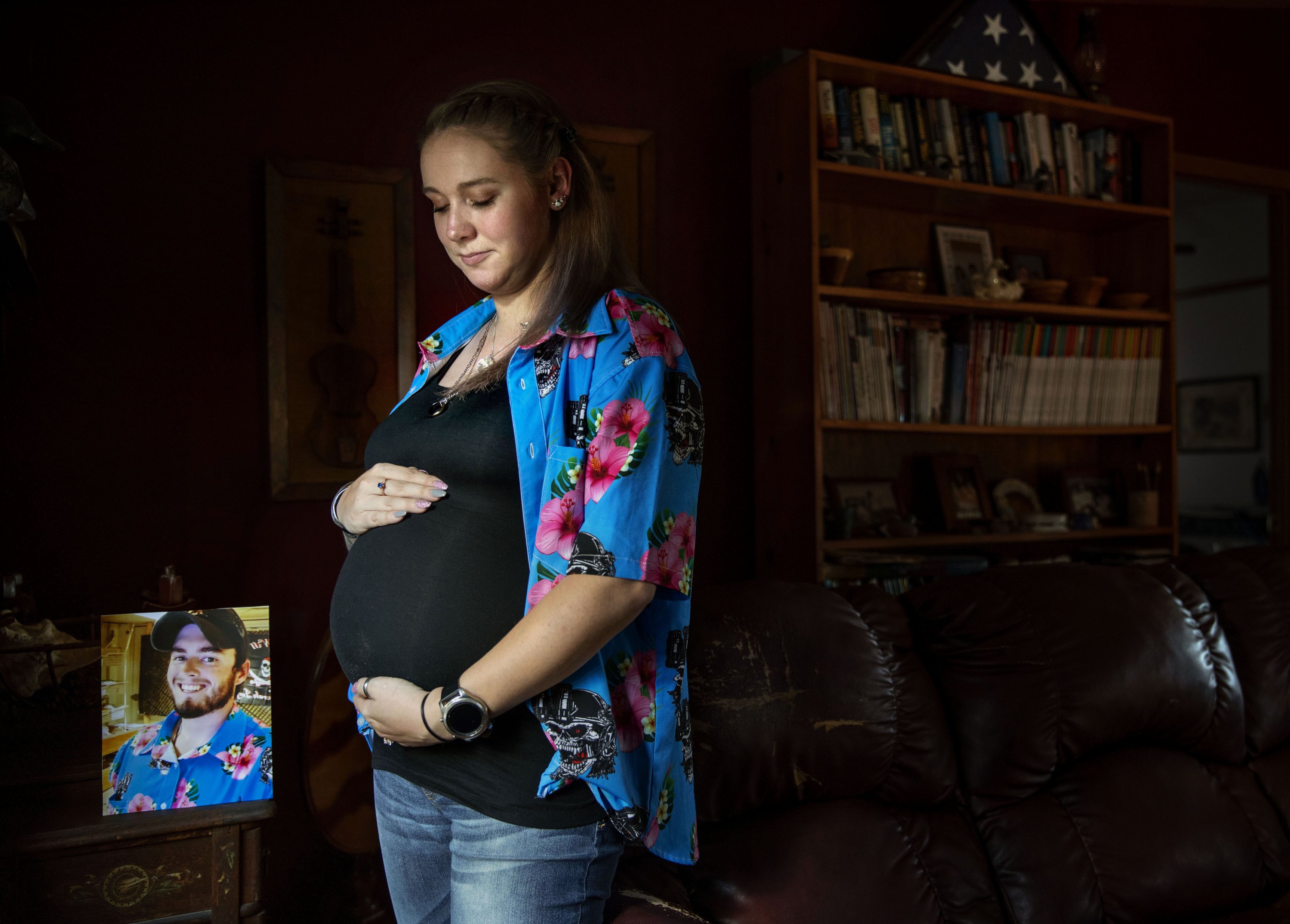 Mourning love of her life, war widow prepares for their baby | AP News