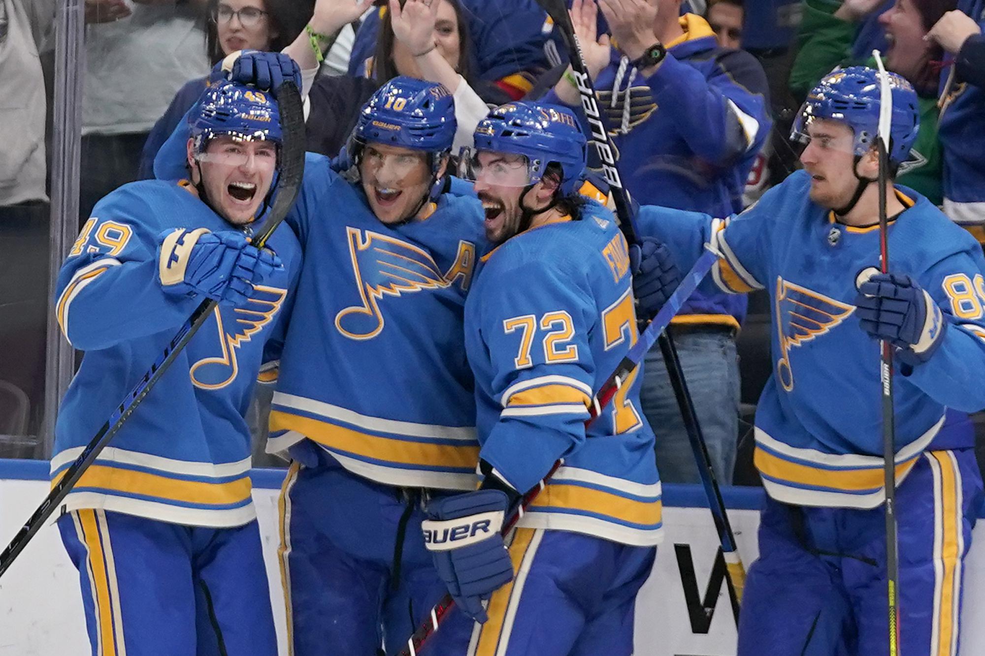 Brayden Schenn scores in OT to lift Blues past Wild, 6-5 | AP News