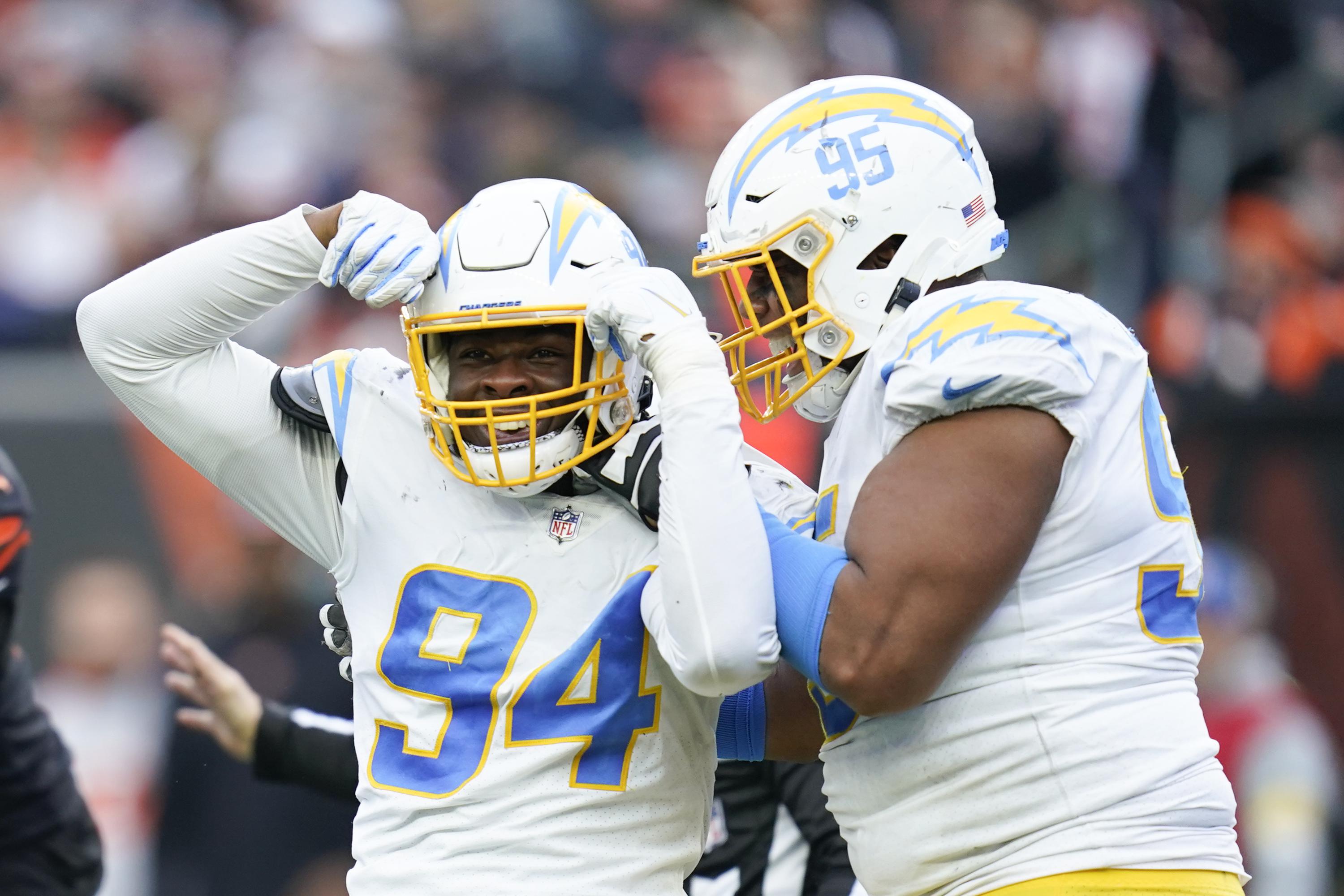 Chargers' defense finally rises to occasion when needed most | AP News