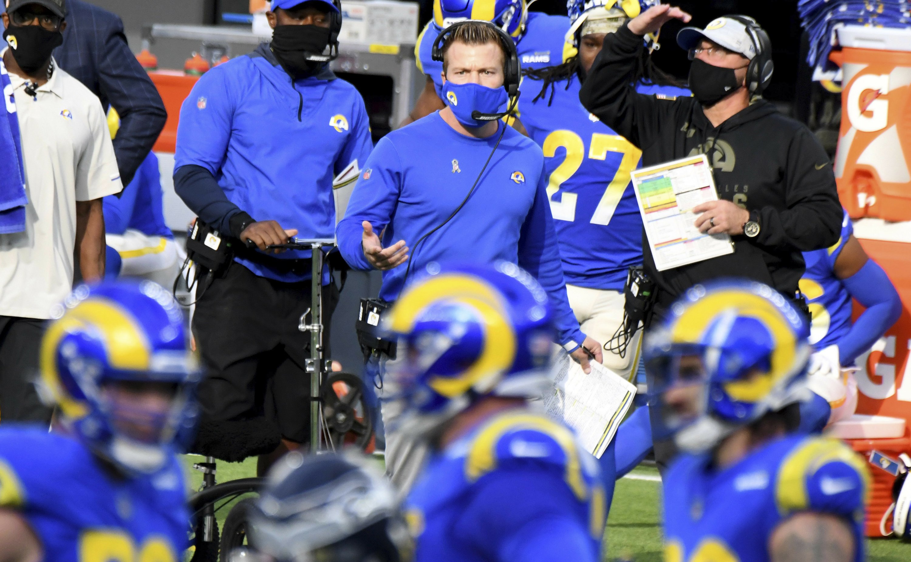 Rams' first in-season COVID positive leaves McVay frustrated | AP News