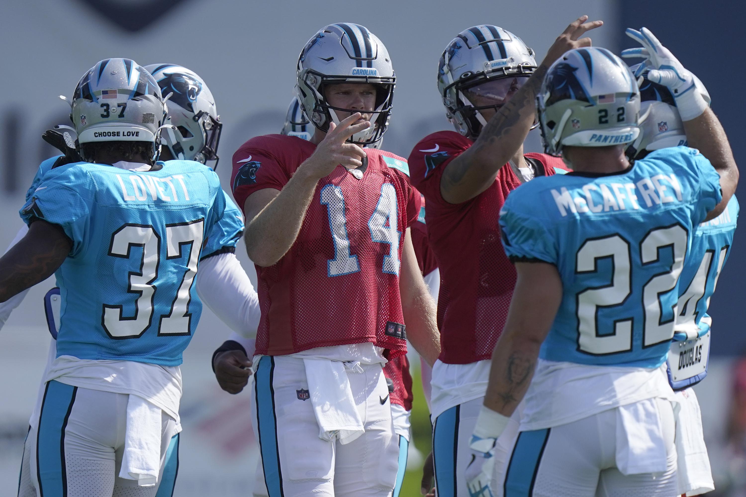 Panthers, Pats aiming to improve offenses at joint practices | AP News