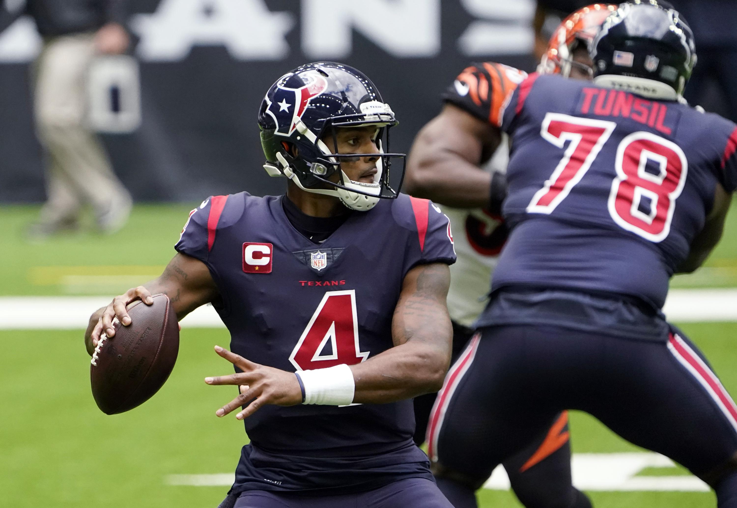 Deshaun Watson staying put for now as Texans don't make deal | AP News