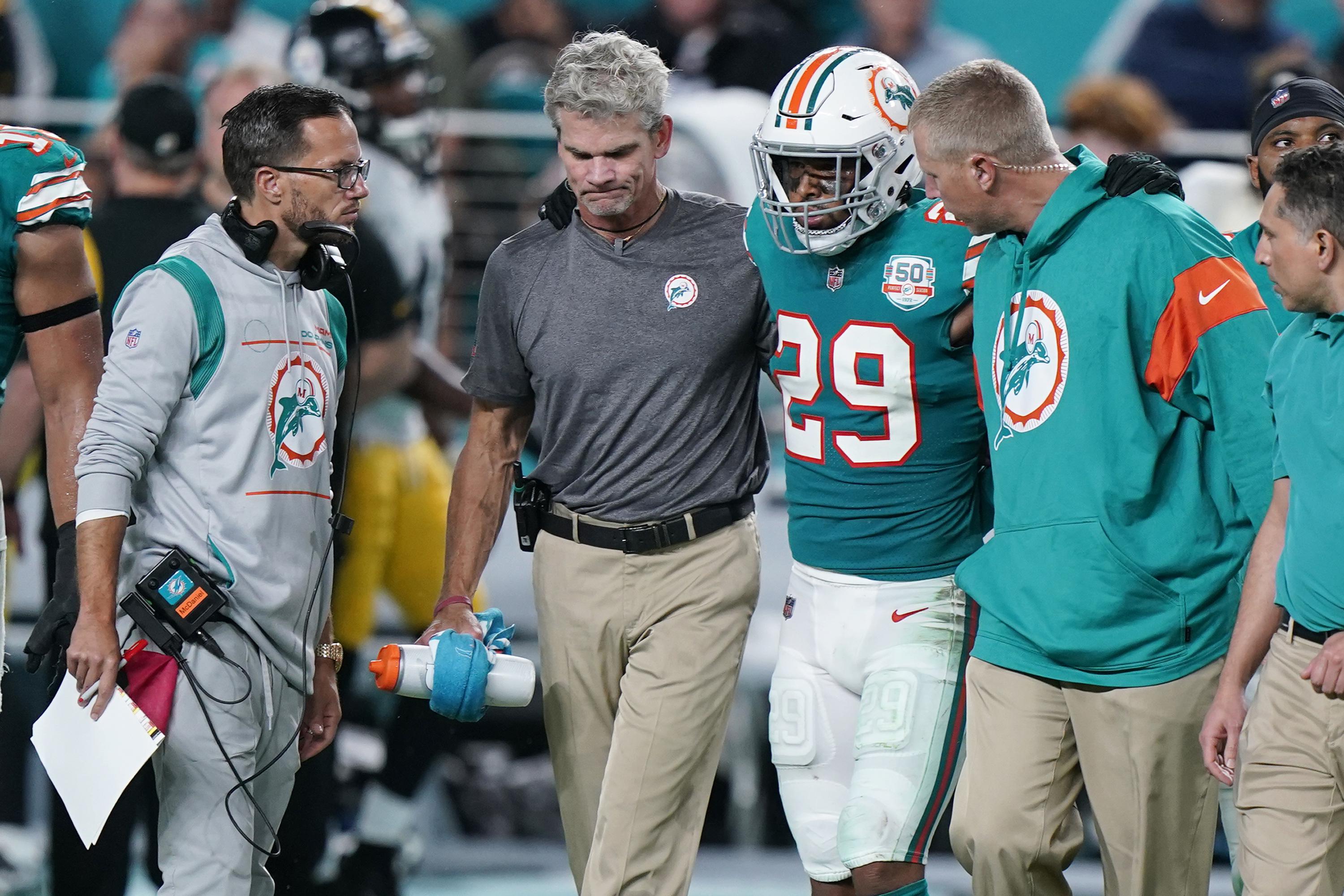 Dolphins safety Brandon Jones to go on injured reserve | AP News