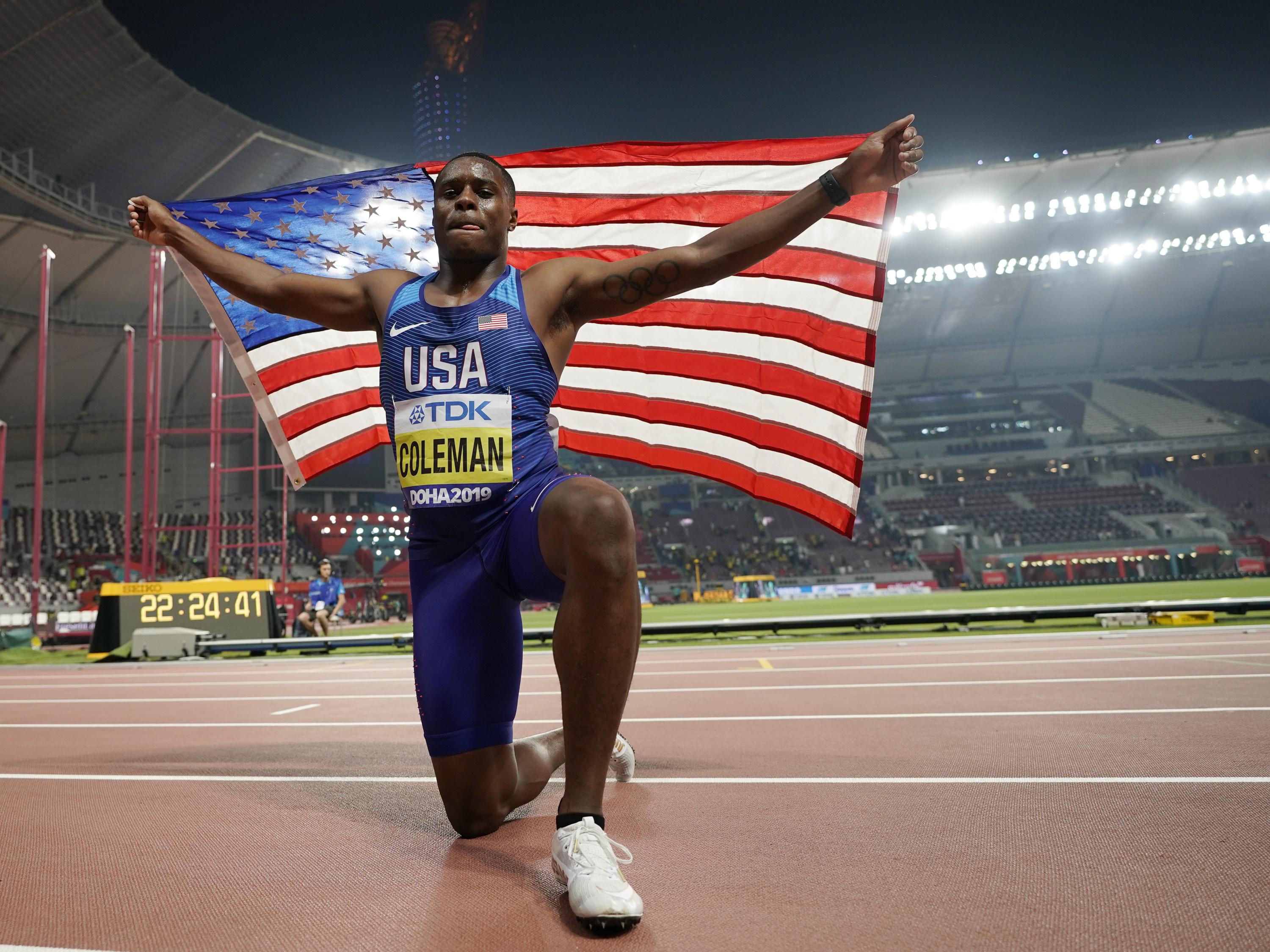 Christian Coleman banned, runs out of chances for Olympics | AP News