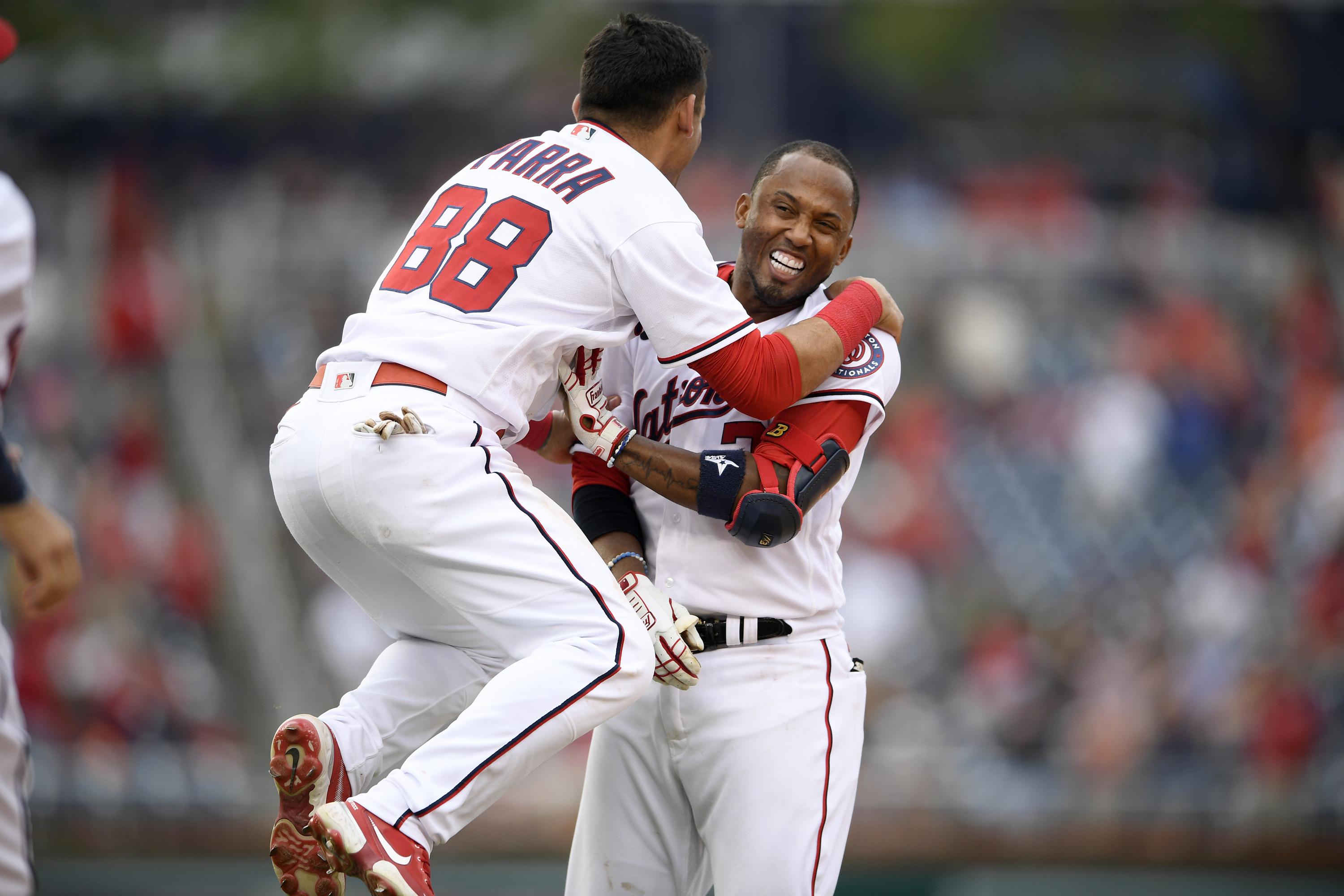Nationals finish disturbing weekend with 8-7 win over Padres | AP News