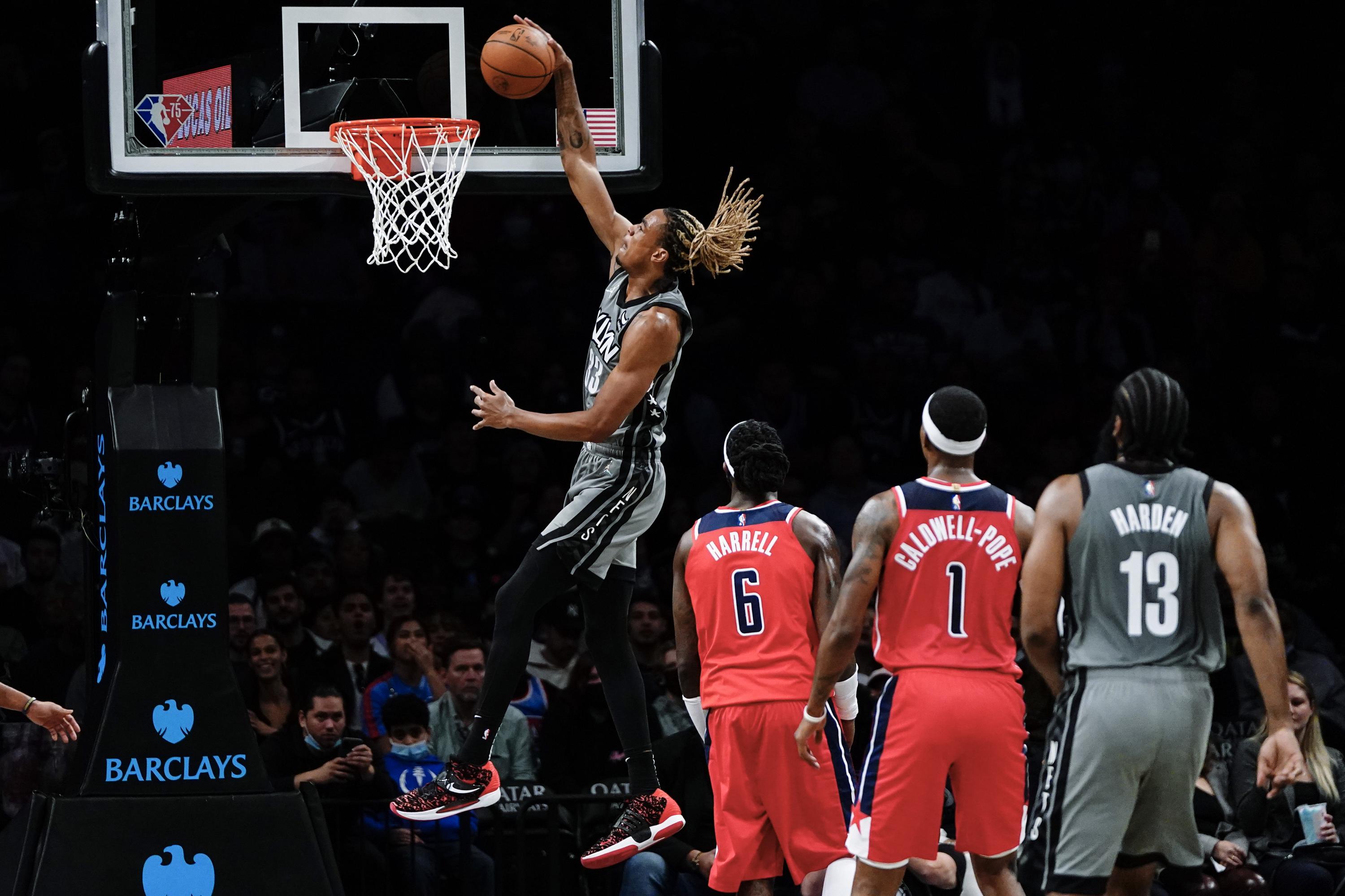 Durant scores 25, Nets hand Wizards 1st loss, 104-90 | AP News