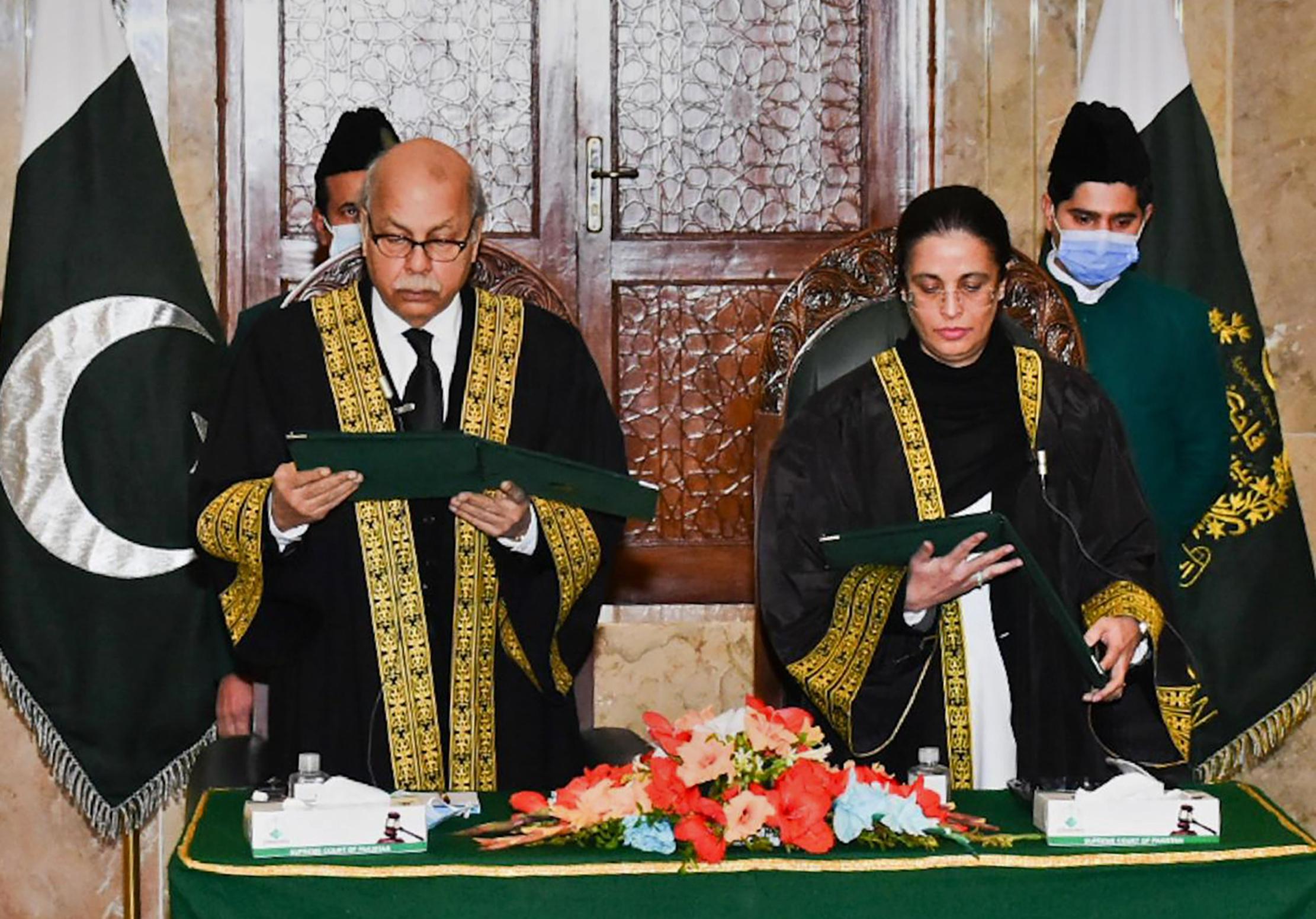 First woman judge sworn into Pakistan's Supreme Court | AP News