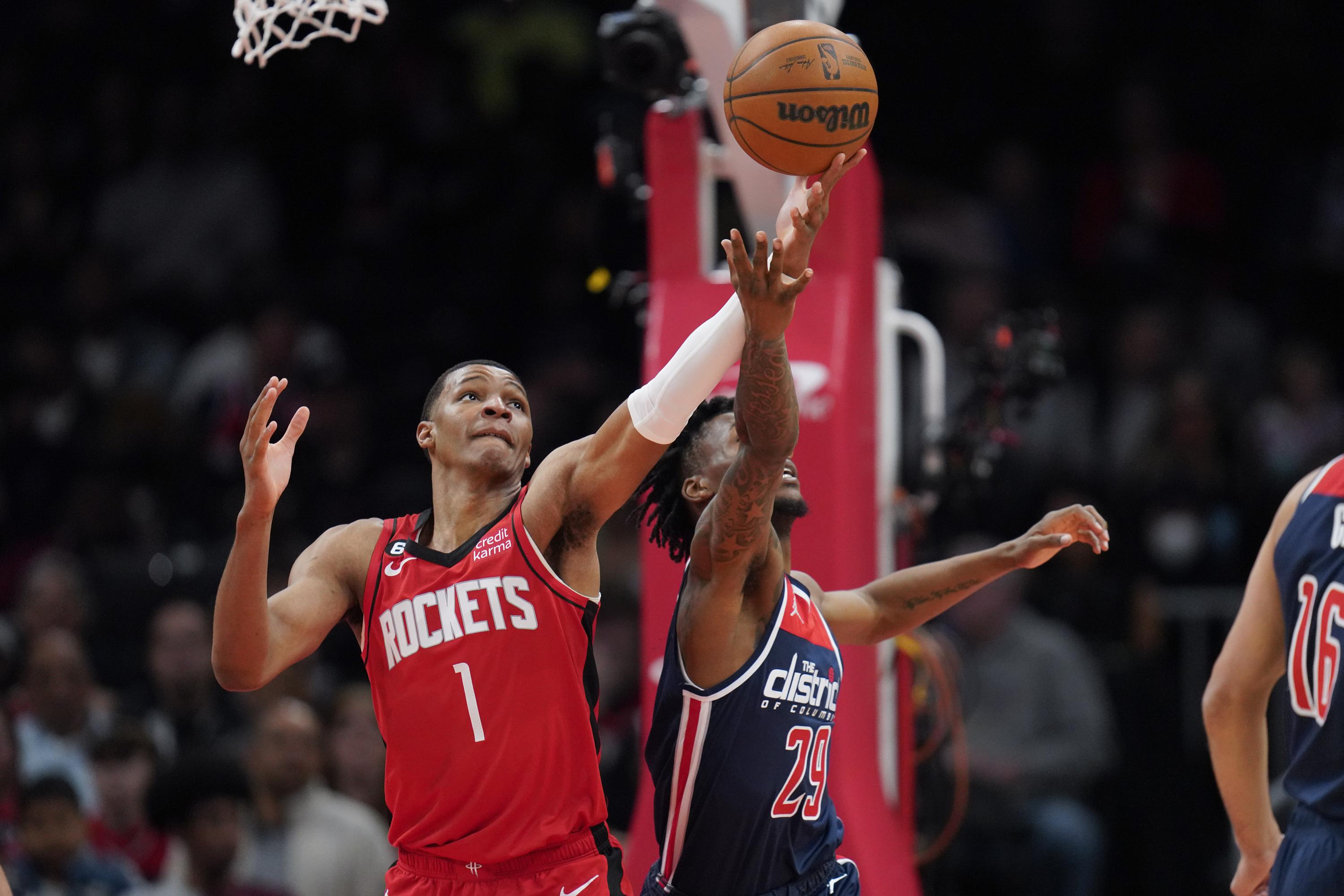 Rockets rally to top Wizards 114-109 in finale but Silas out | AP News