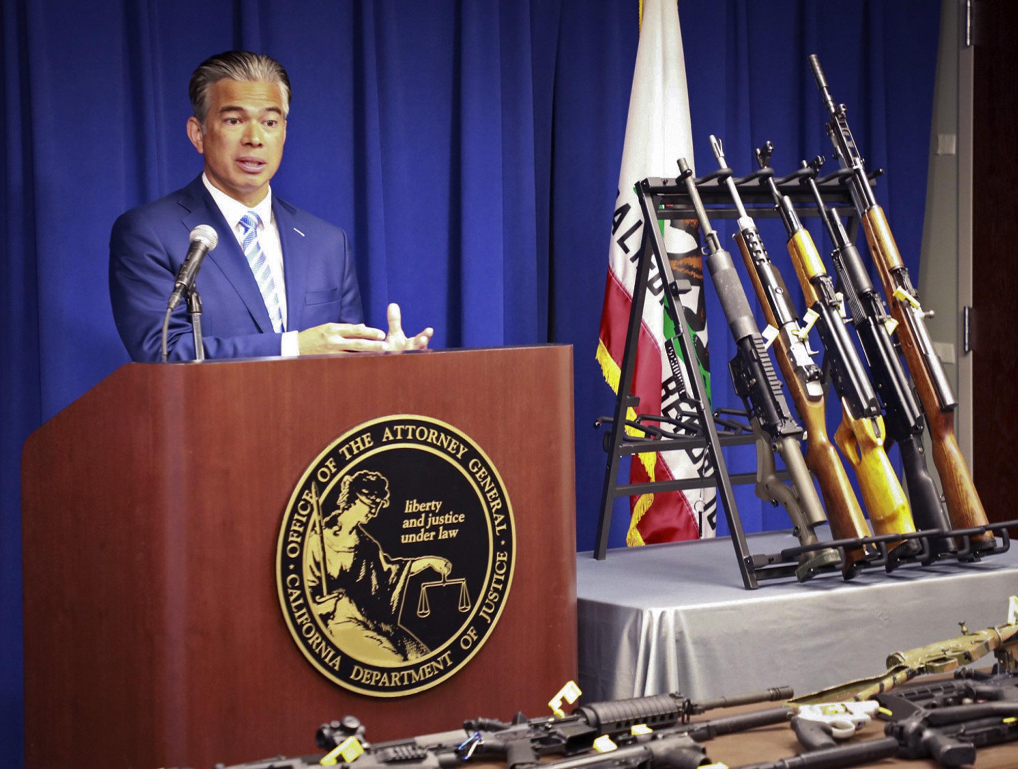 California AG: Agents seized 1,500 illegal guns in 2021 | AP News