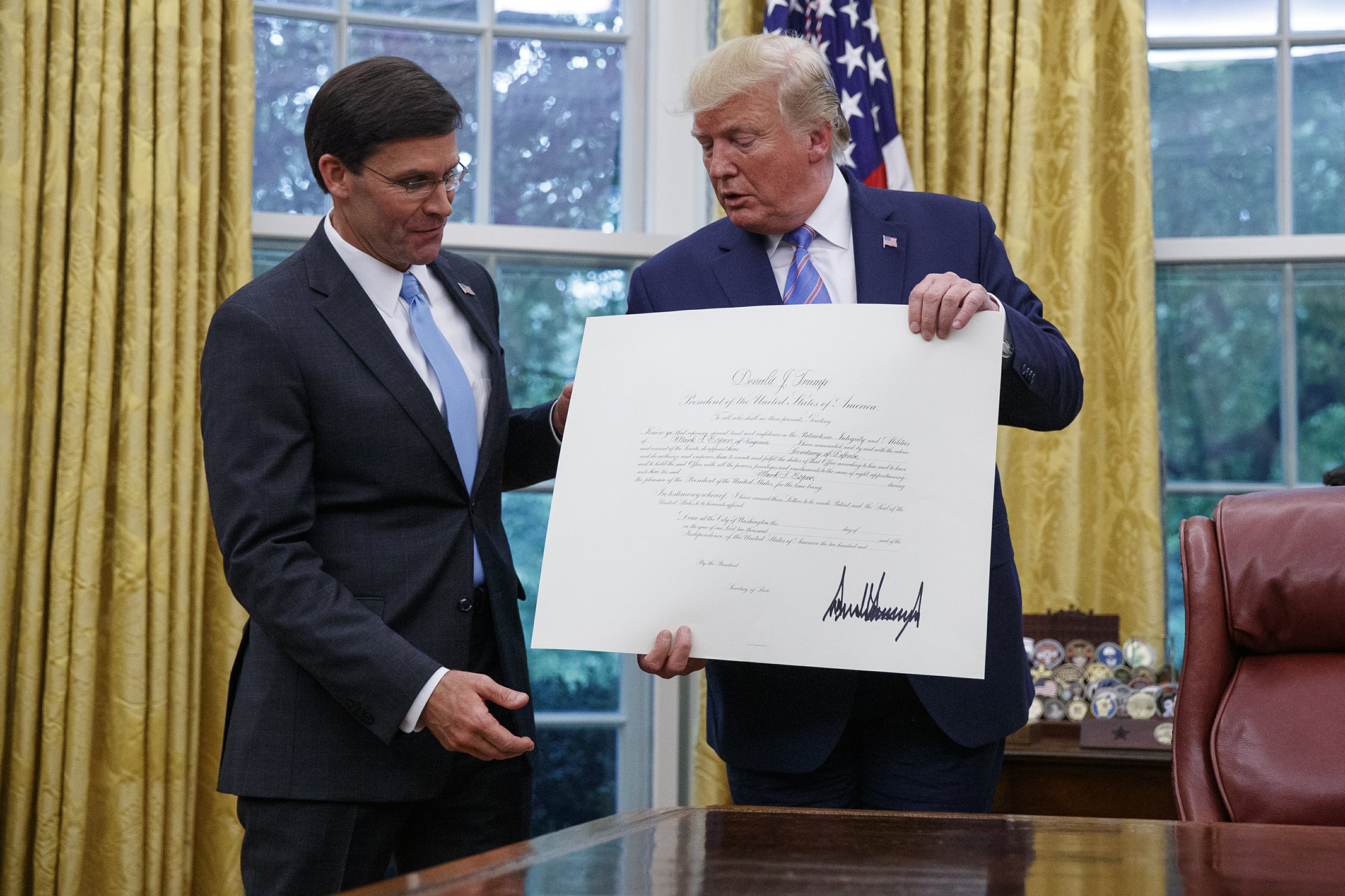 Esper is sworn in as defense secretary to succeed Mattis | AP News