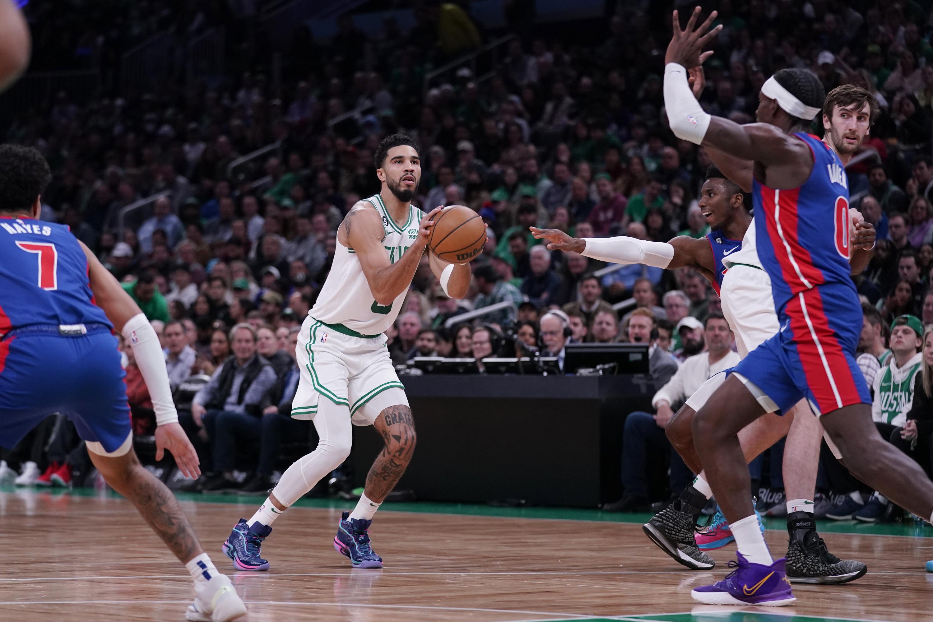 Tatum scores 31, Celtics beat Pistons for 4th straight win | AP News