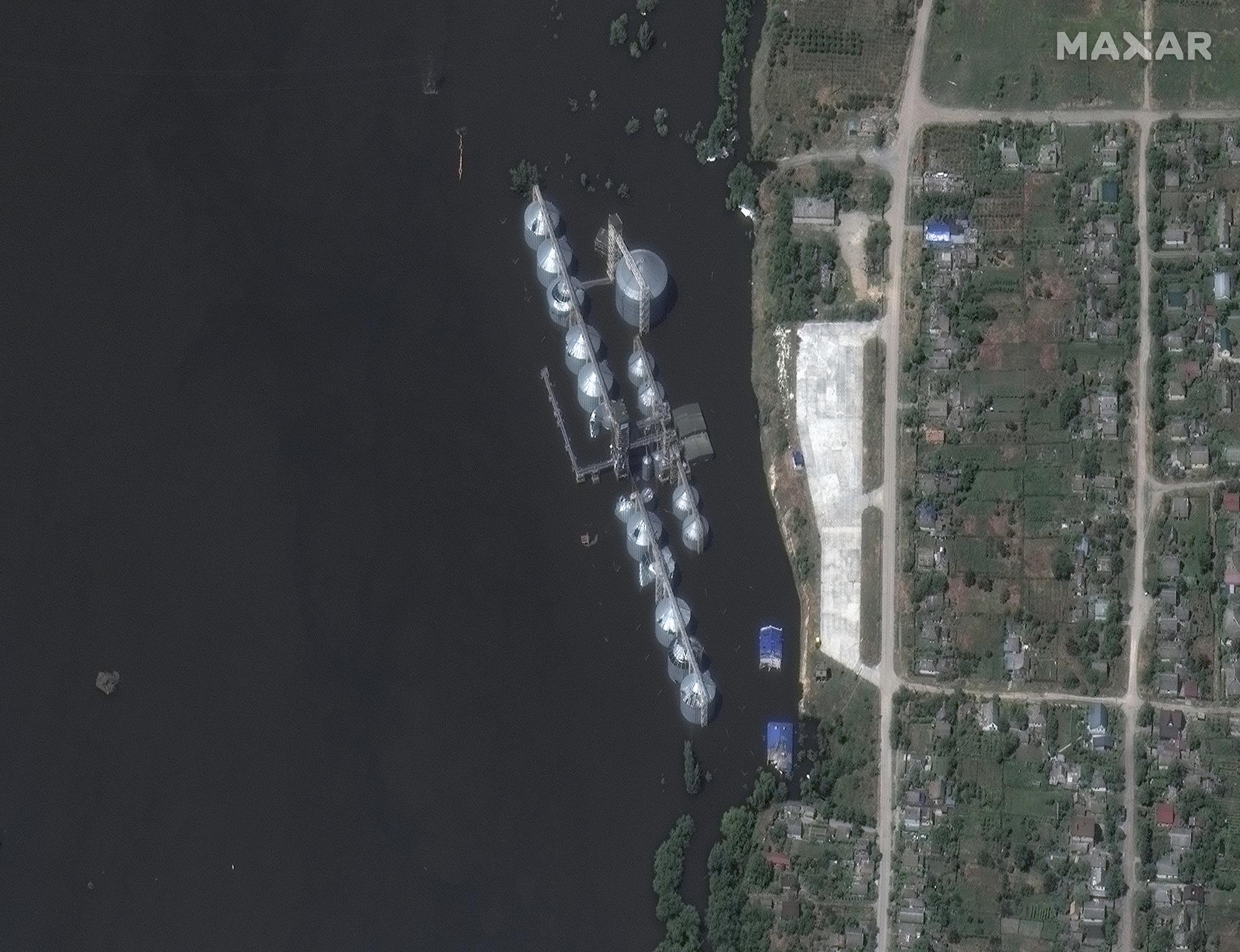 Before-and-after satellite images show profound toll of Ukraine dam collapse - Democratic ...