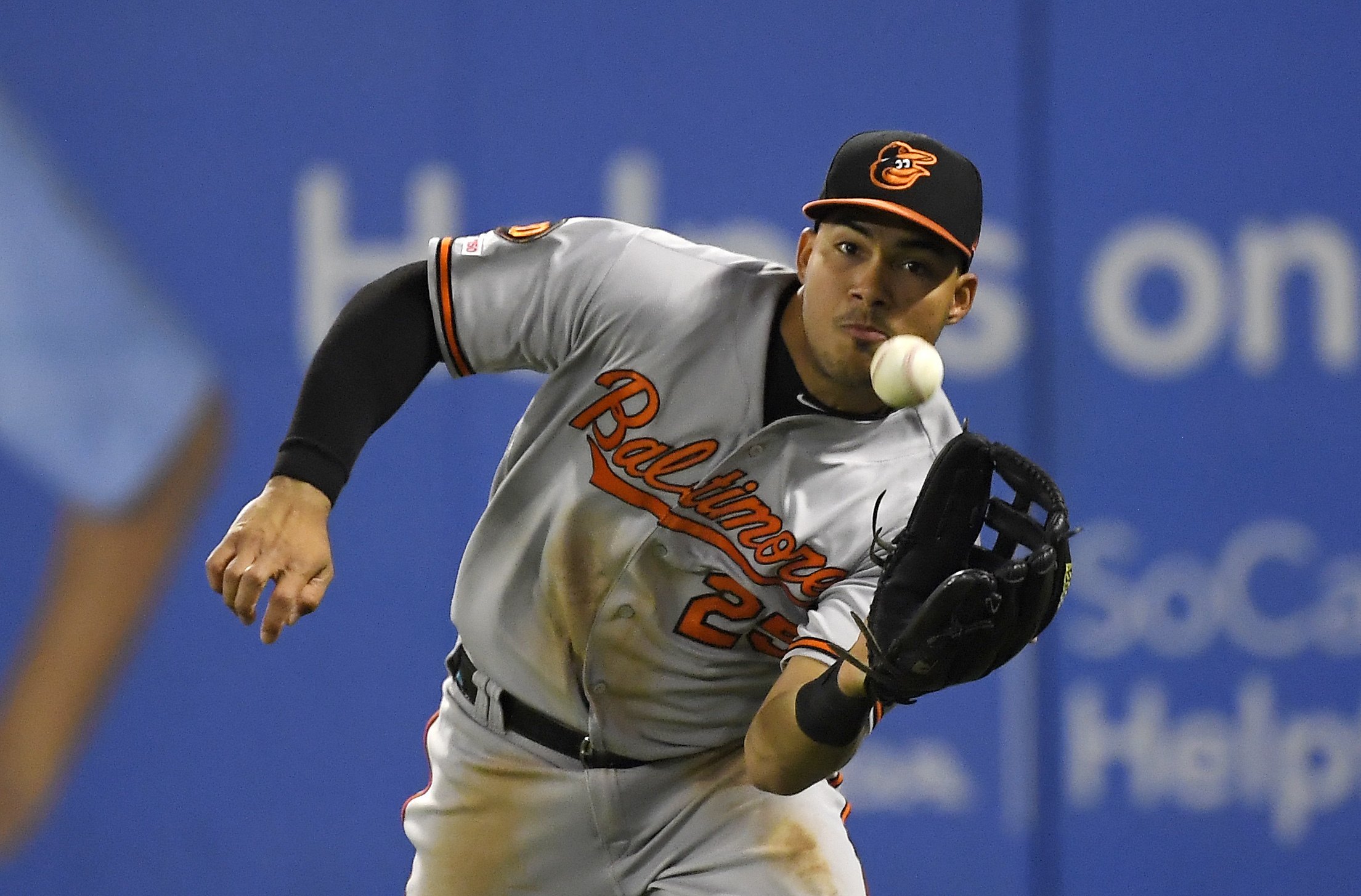 Villar homers in 16th, OF saves Orioles' 10-8 win over Halos | AP News