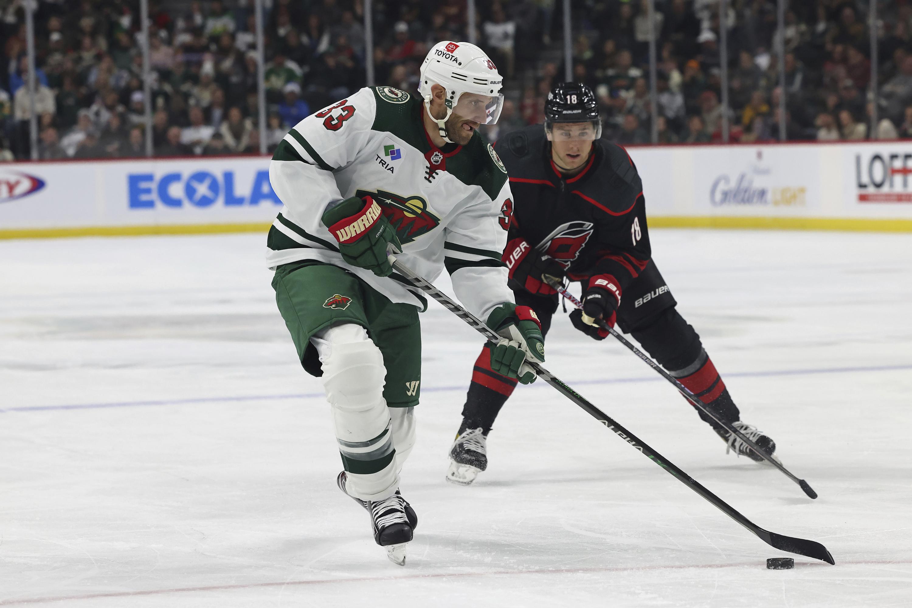 Goligoski scores in OT, Wild beat Hurricanes 2-1 | AP News