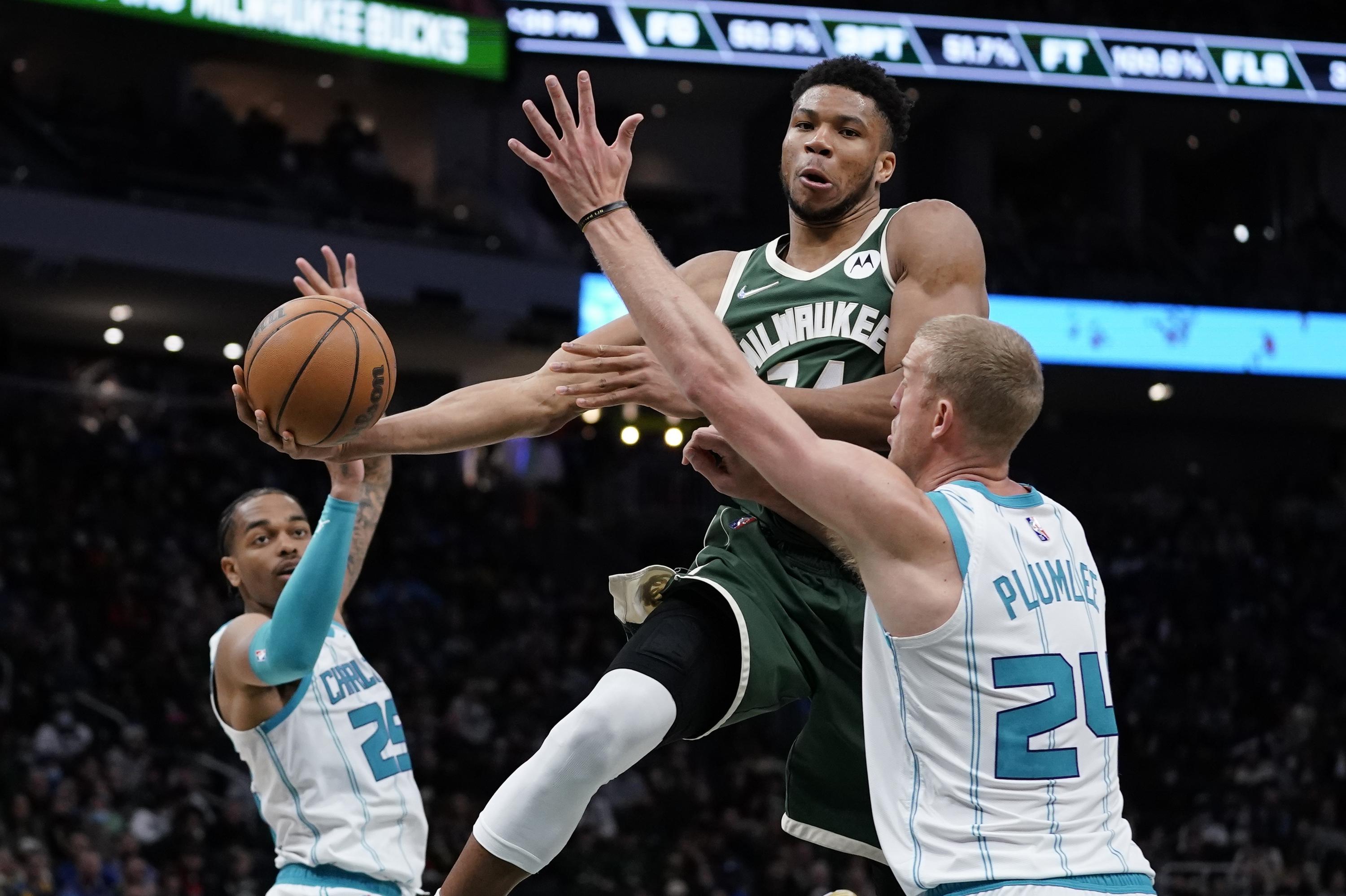Bucks score 44 in 2nd quarter, roll past Hornets 130-106 | AP News