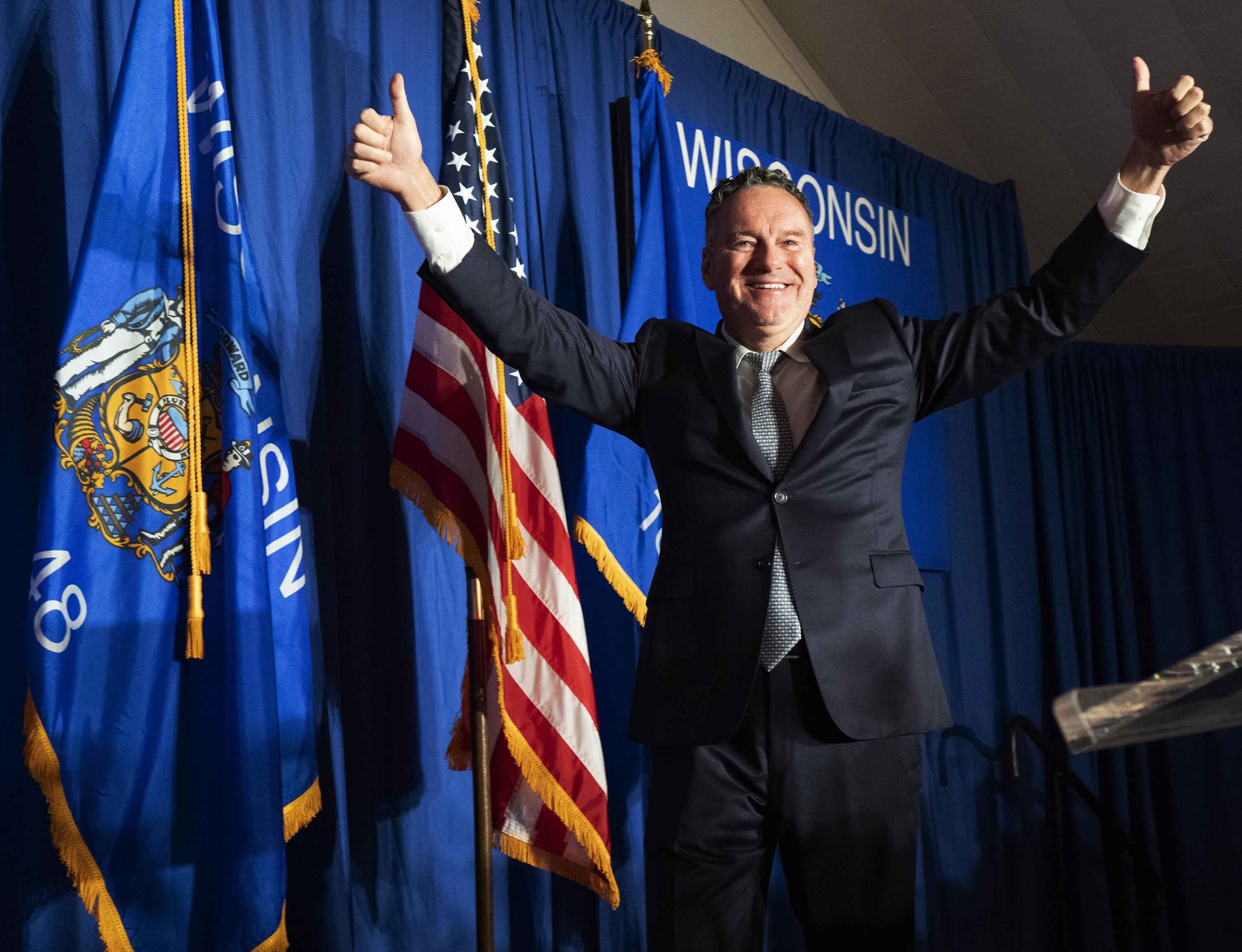 Michels wins Wisconsin GOP governor primary, will face Evers | AP News