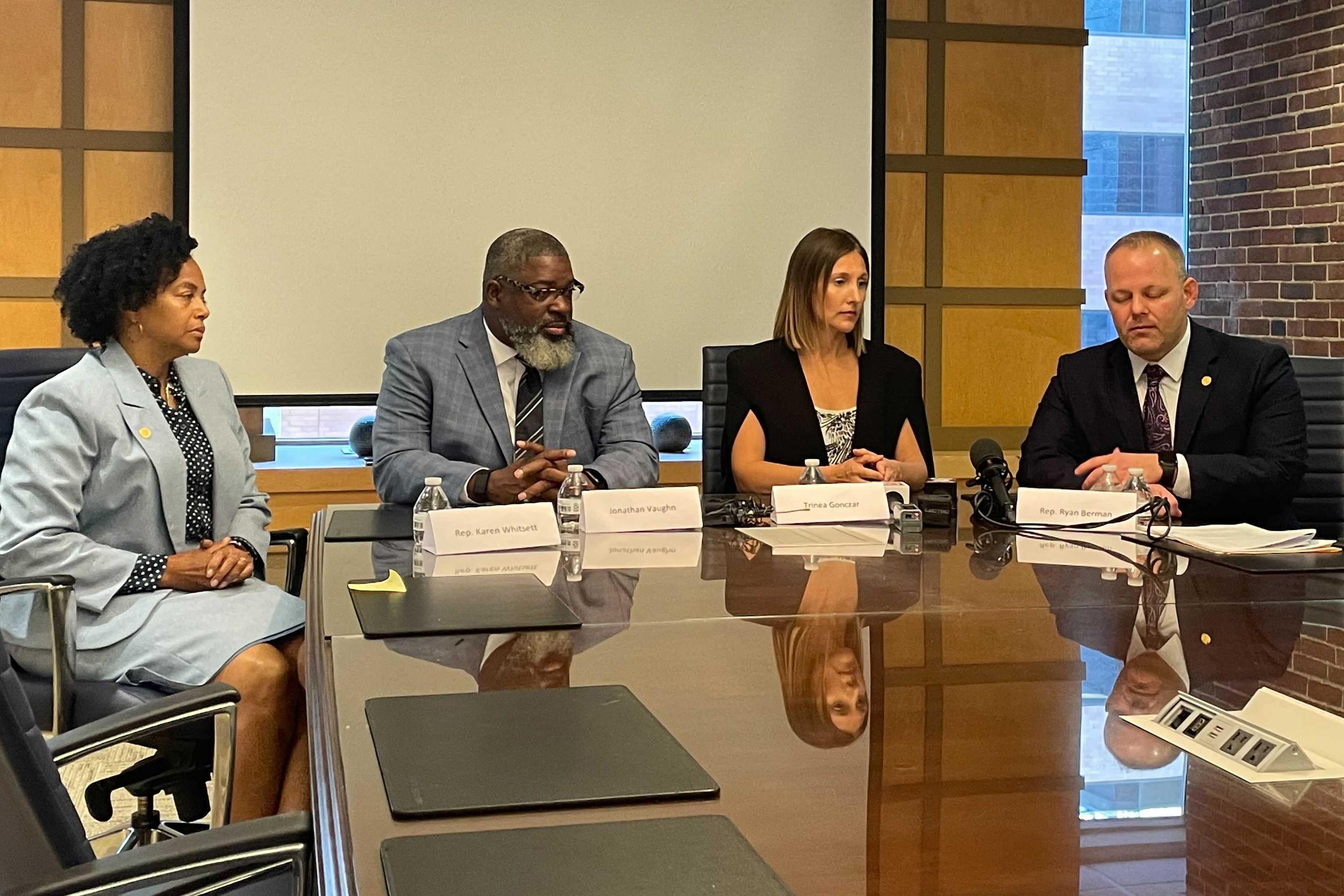 Victims of Michigan university doctors push law changes | AP News