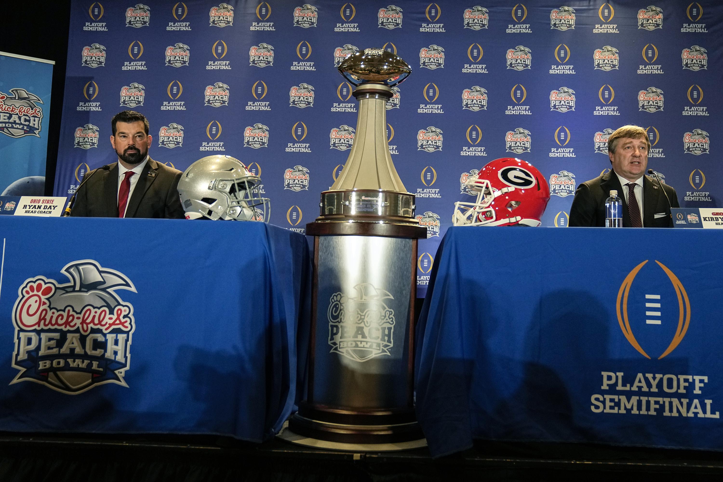Peach Bowl: Defending national champ Georgia faces Buckeyes | AP News