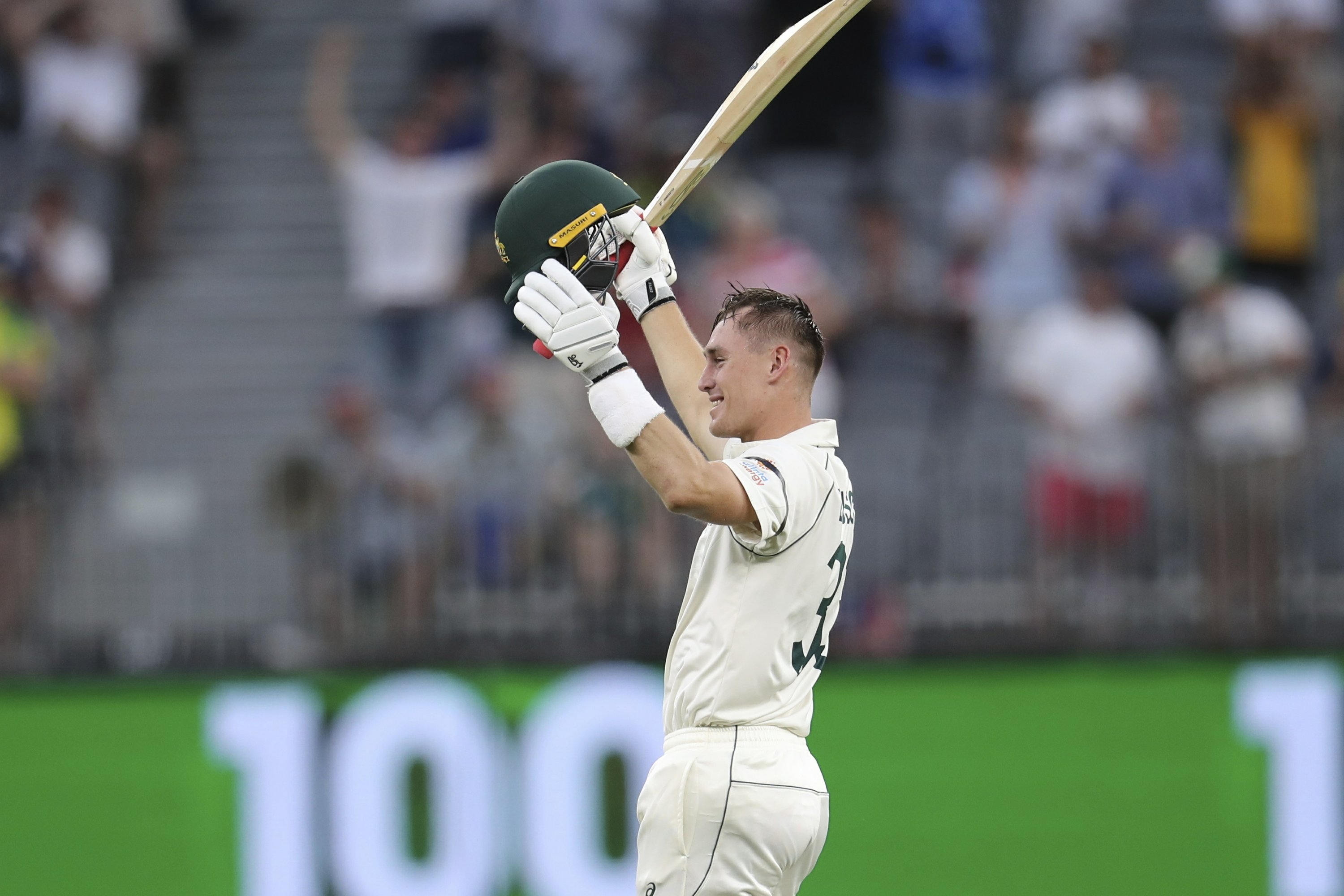 Labuschagne 110 not out as Australia grinds to 248-4 | AP News