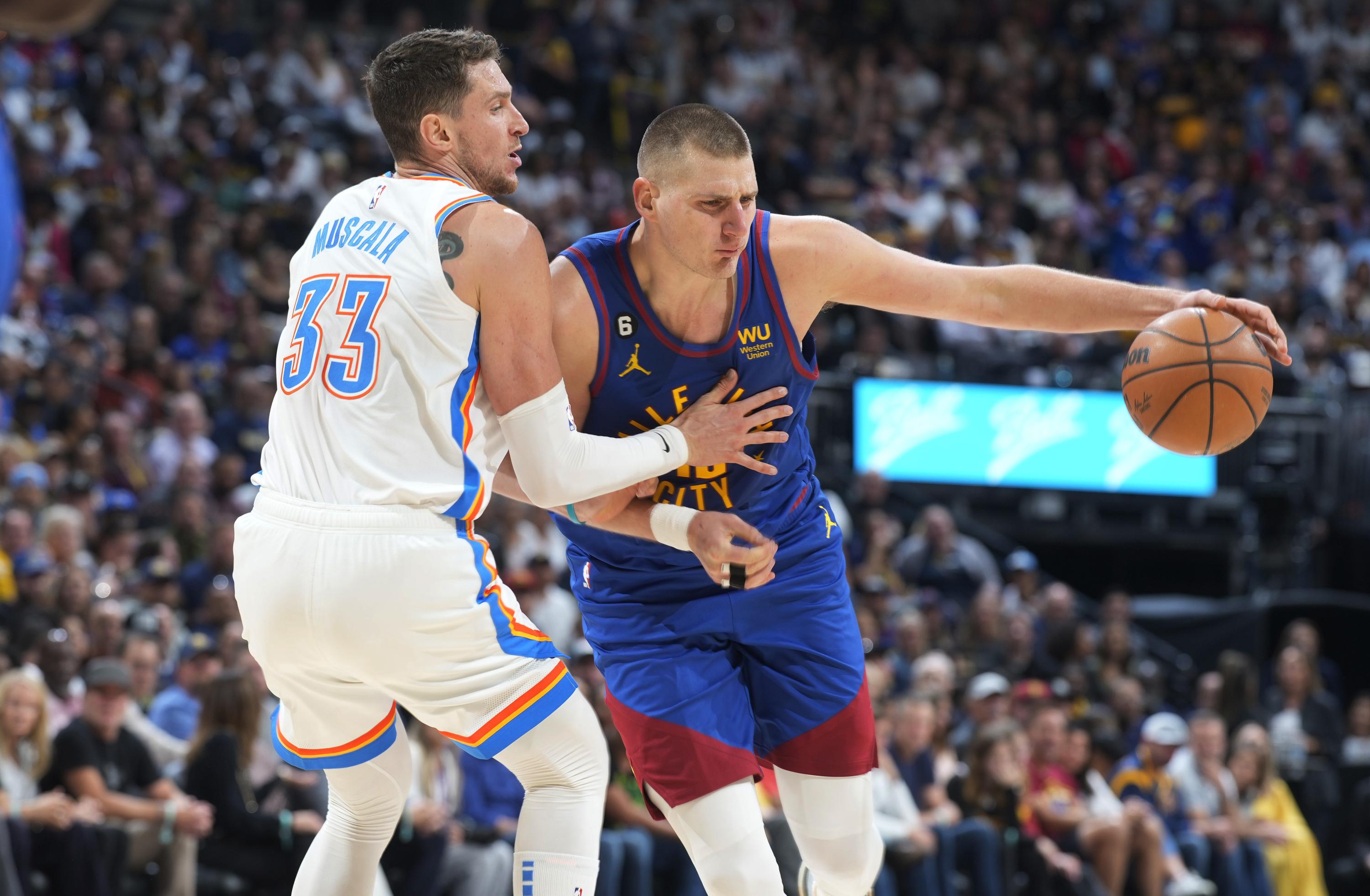 Jokic, Murray lead tired Nuggets past Thunder 122-117 | AP News