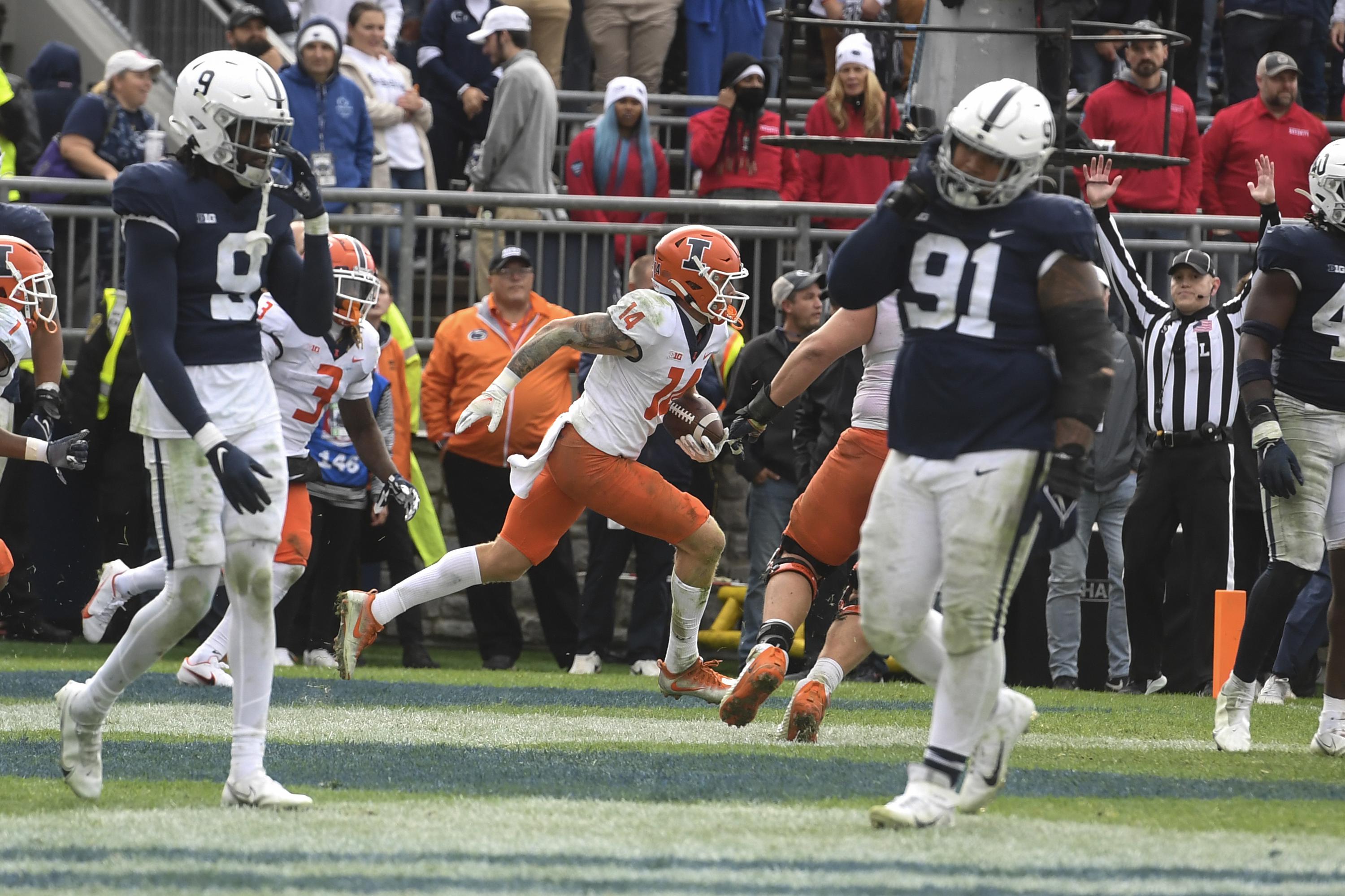 Young tackles providing added push for No. 23 Penn State | AP News