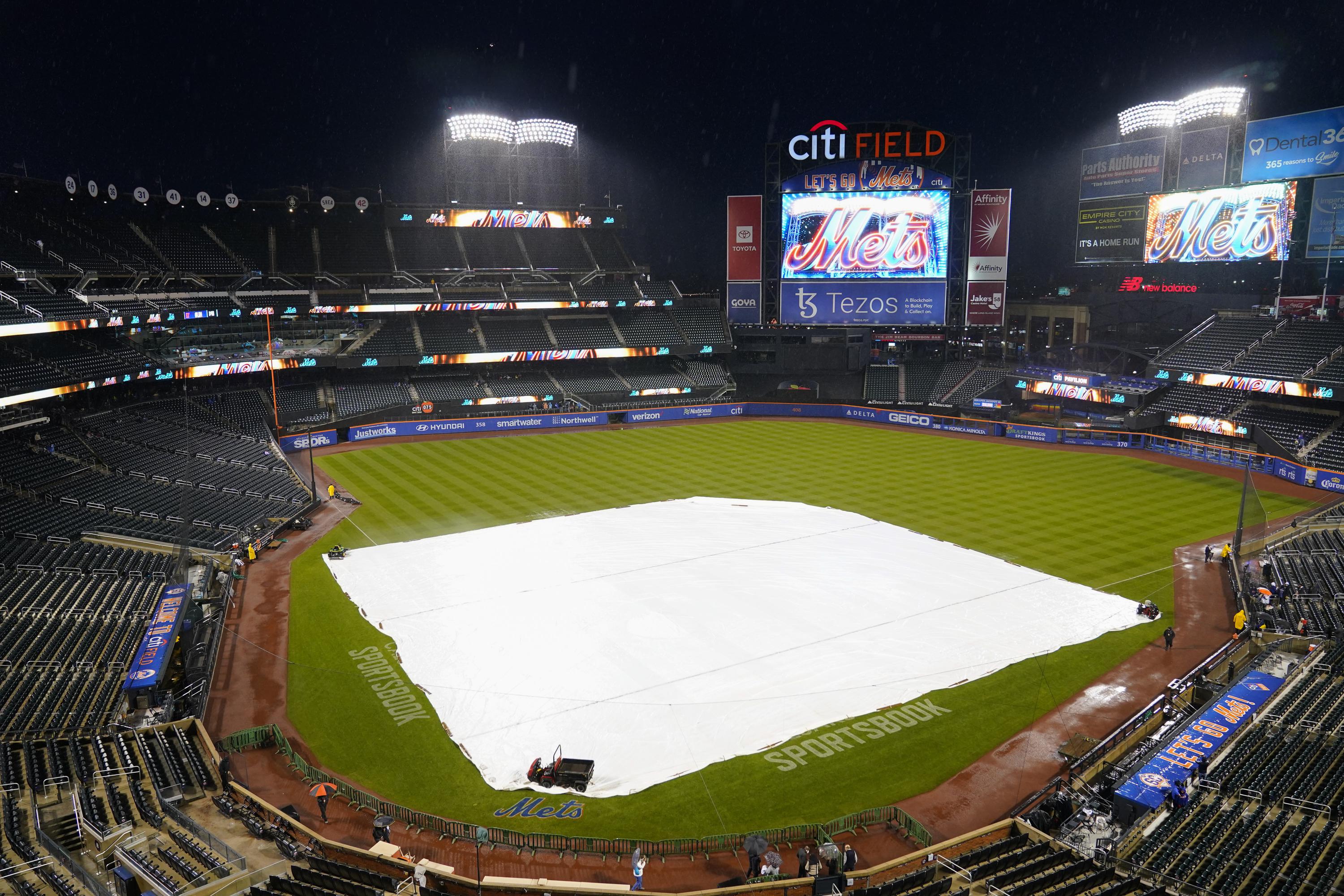 Nationals-Mets game rained out, doubleheader Tuesday | AP News